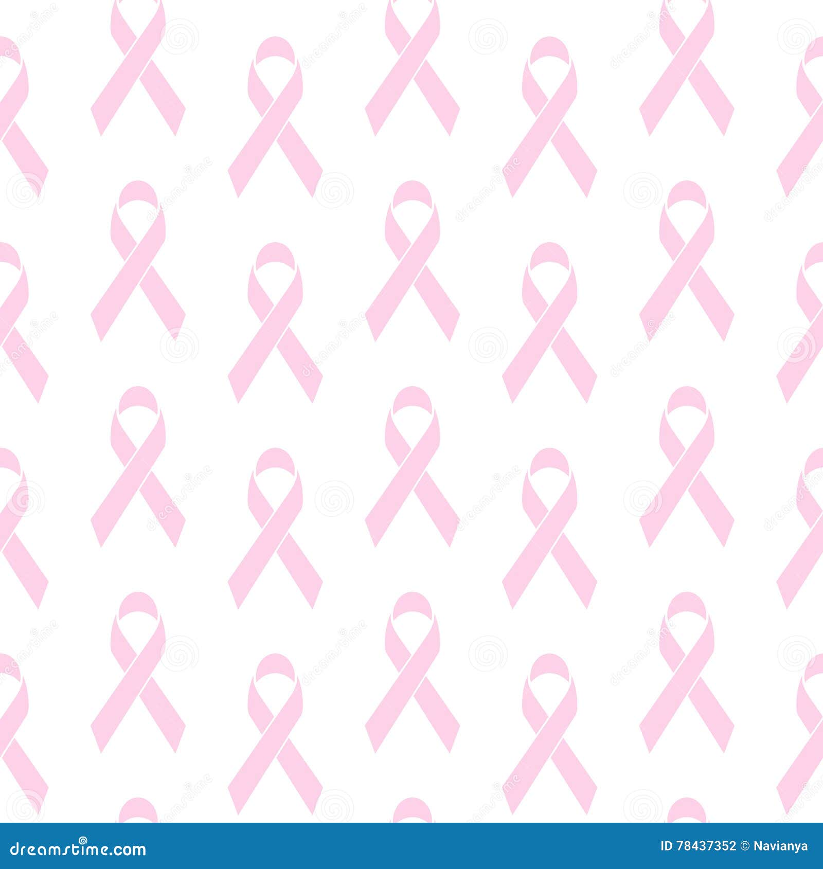 Seamless Pattern With Breast Cancer Awareness Pink Geometric Ribbon