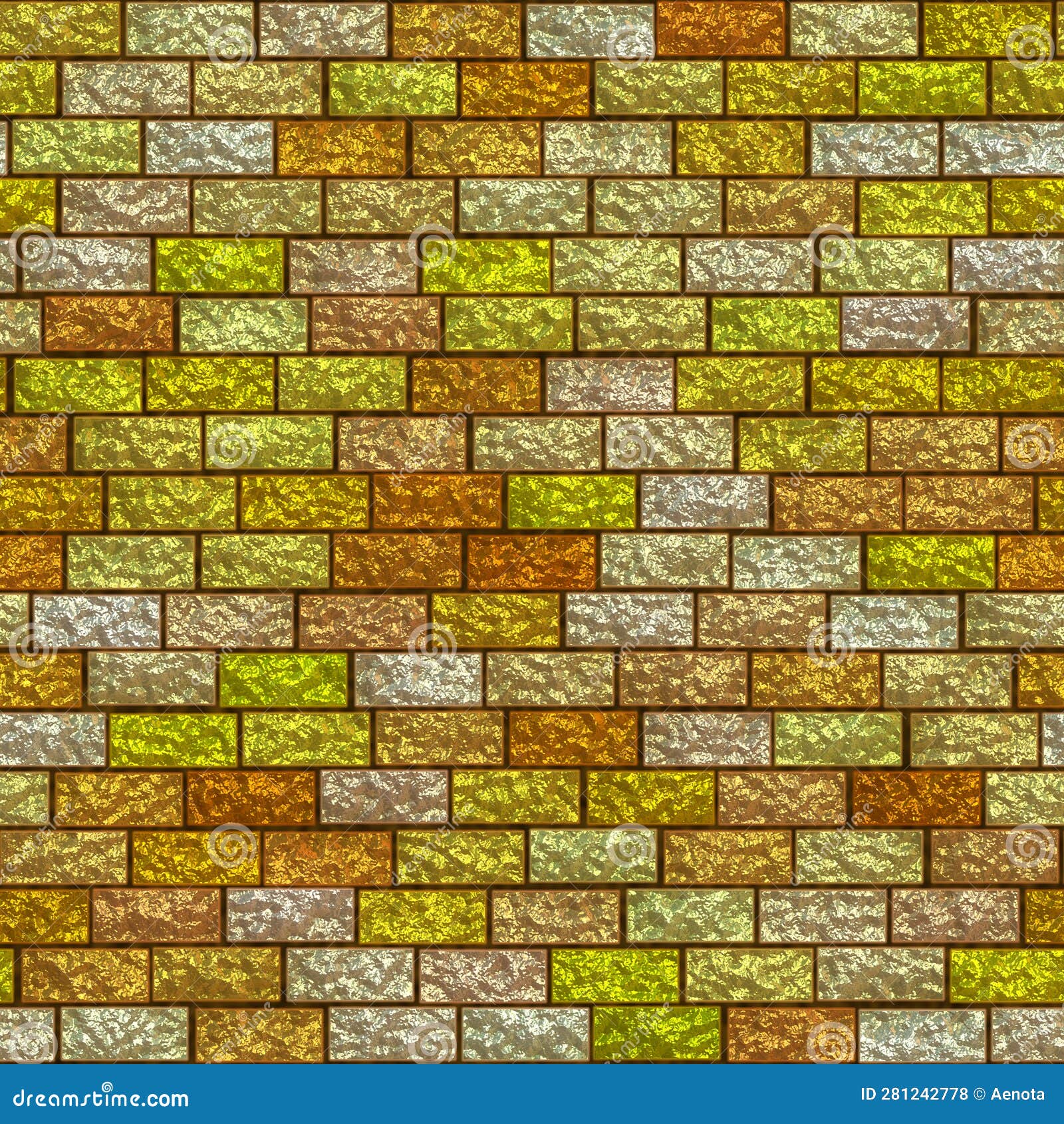 Seamless Pattern of Brick Wall Stock Illustration - Illustration of ...