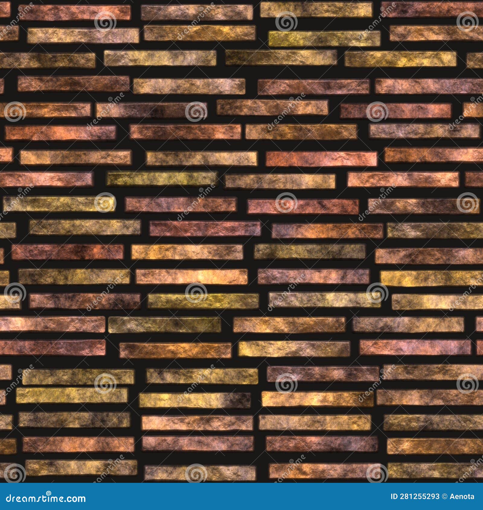 Seamless Pattern of Brick Wall Stock Illustration - Illustration of ...