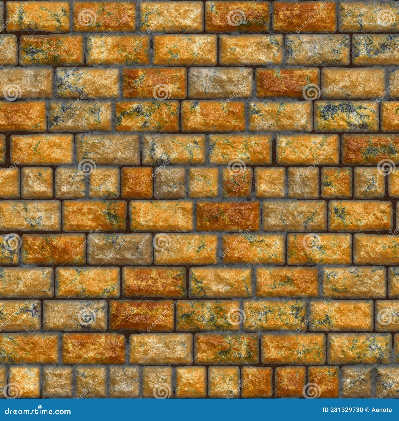 Seamless Pattern of Brick Wall Stock Illustration - Illustration of ...