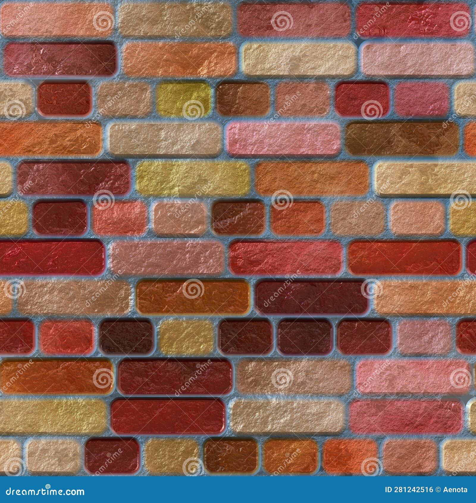 Seamless Pattern of Brick Wall Stock Illustration - Illustration of ...
