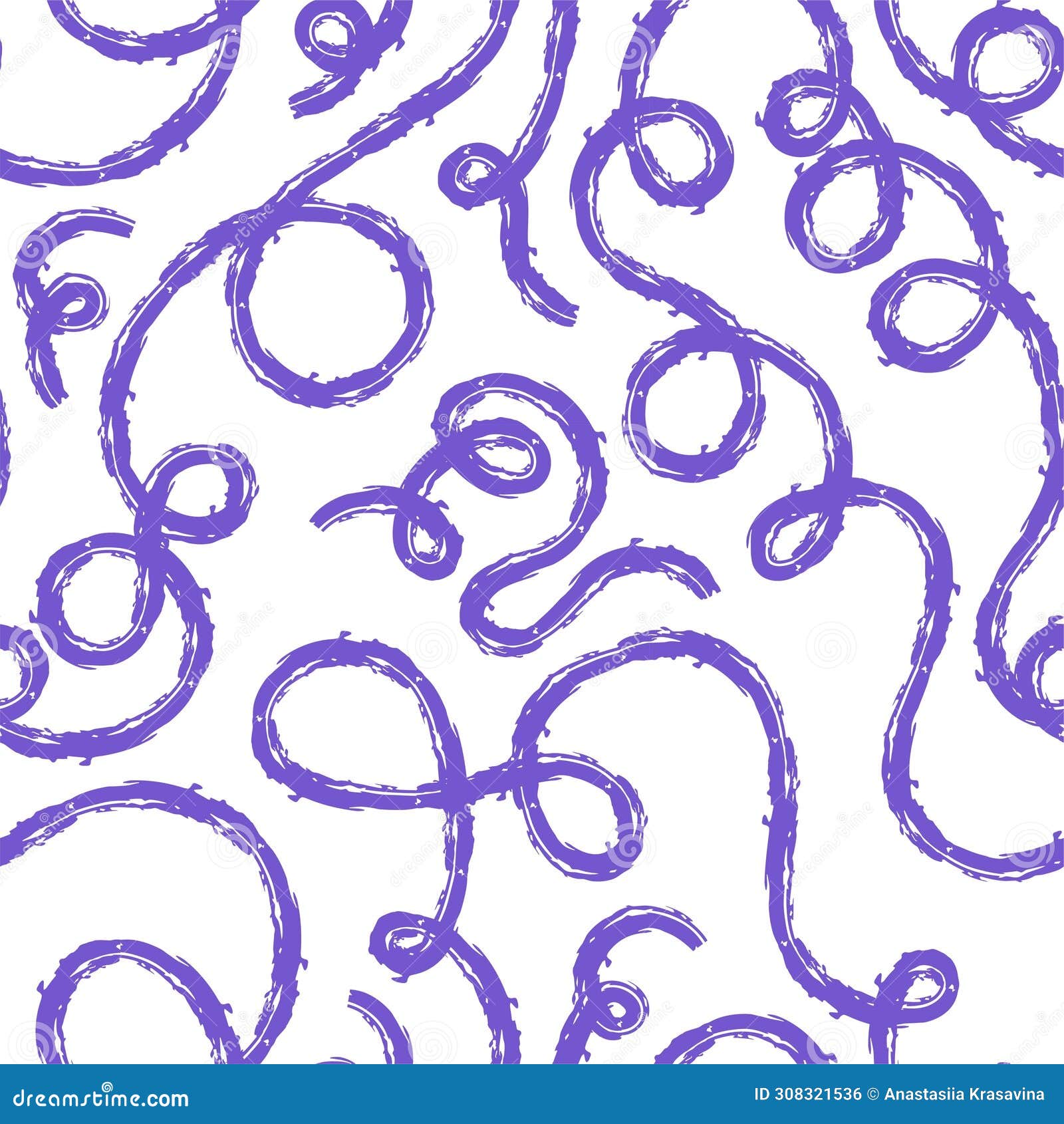 Seamless Pattern of Bright Colorful Abstract Squiggles Print ...