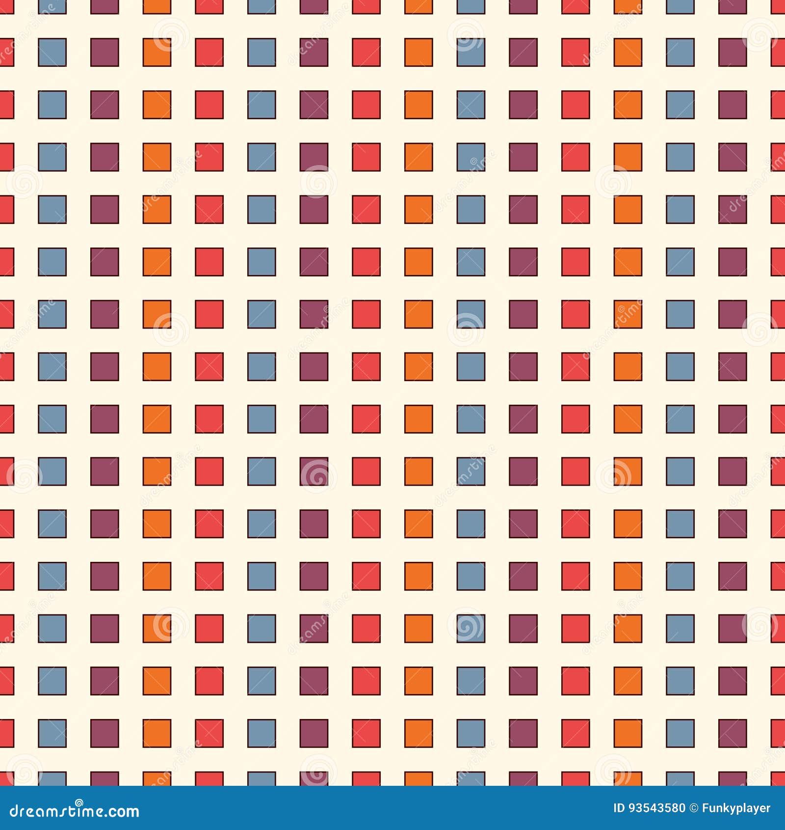 Seamless Pattern with Bright Colors Repeated Squares. Vertical Dashed ...