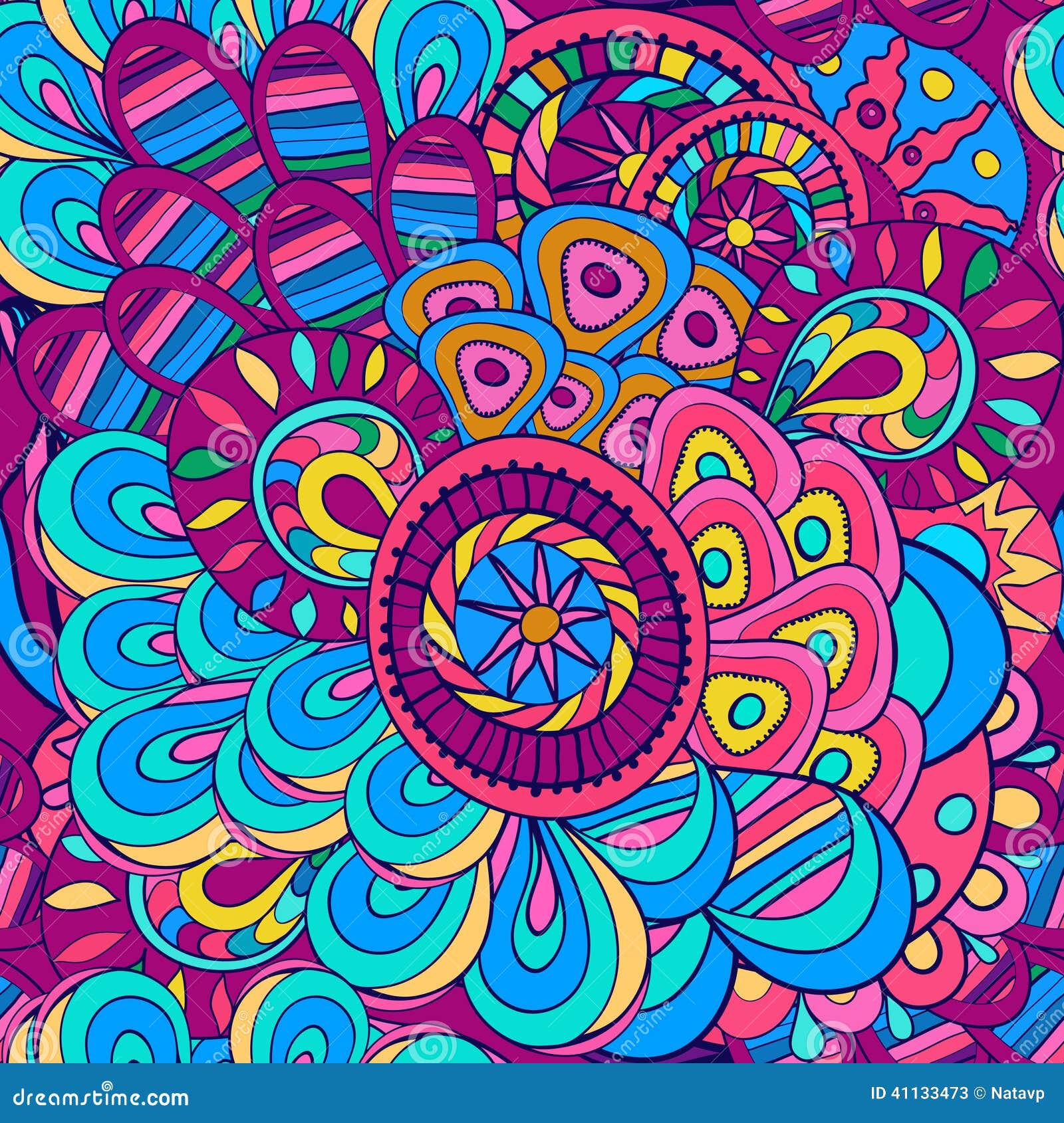 Seamless Pattern of Bright Curls, Painted by Hand. Summer Abstract ...