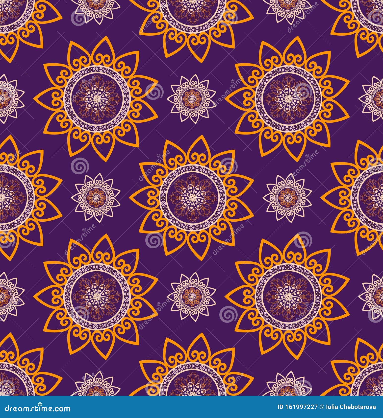 Seamless Pattern with Bright Element. Stock Illustration - Illustration ...