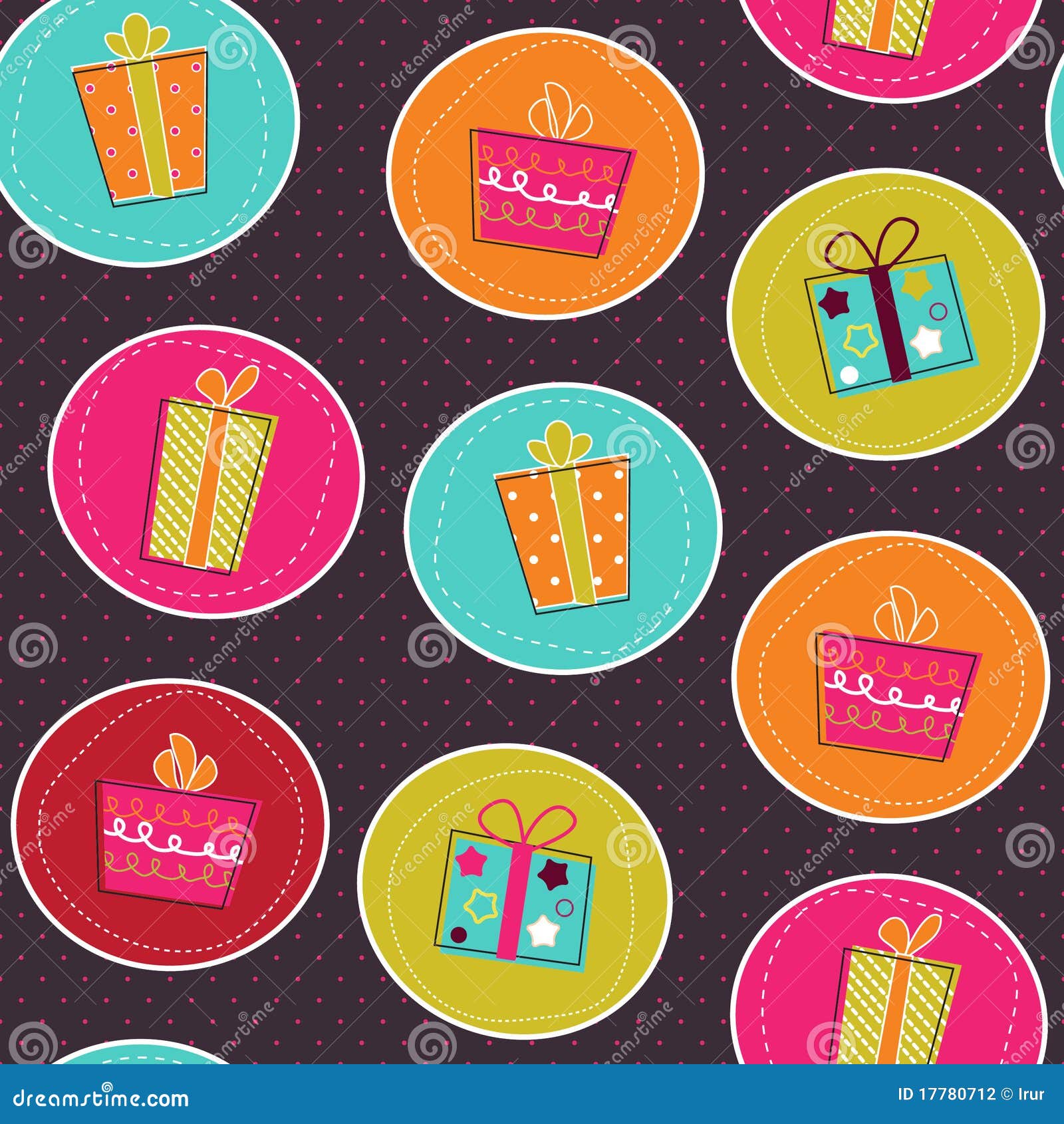 Seamless Pattern with Bright Gift Boxes Stock Vector - Illustration of ...