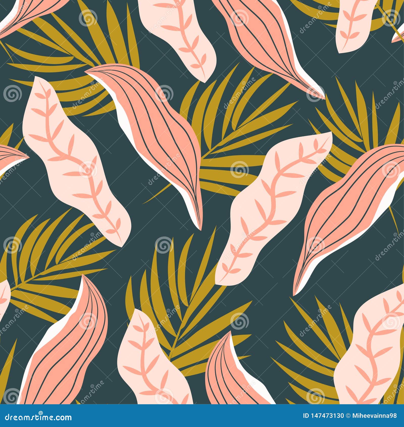 Flat Jungle Background With Red-crowned Crane Vector Illustration ...