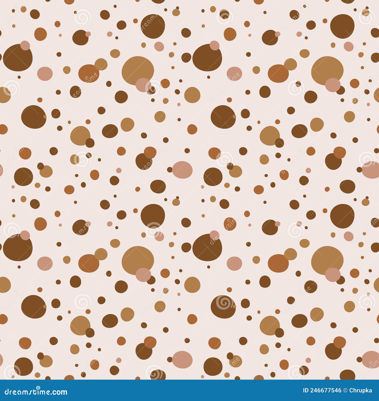 Seamless Pattern of Brown Dots, Great for Wrapping, Textile, Wallpaper ...