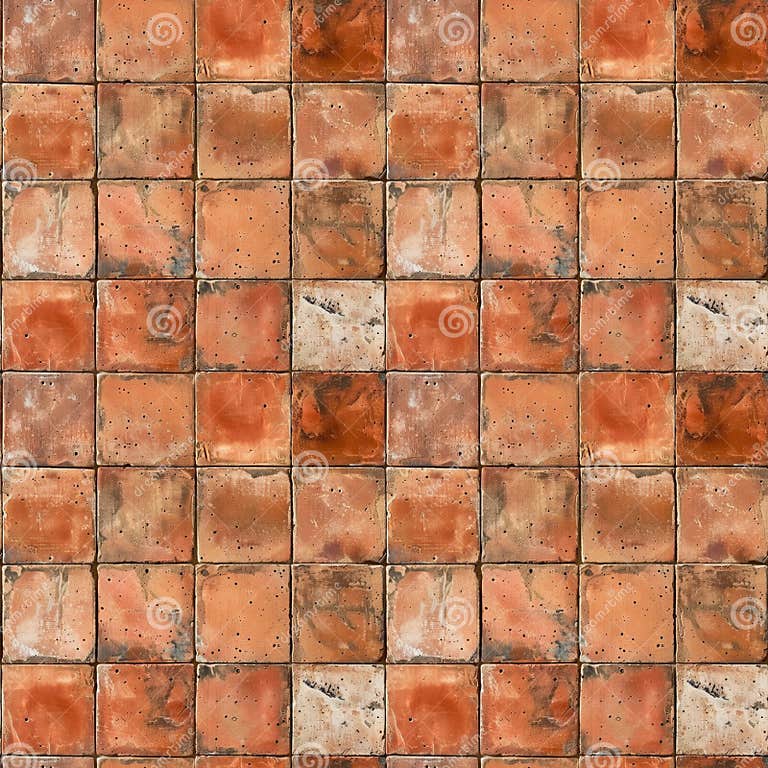 Seamless Pattern of Brown Retro Ceramic Tile Texture. Stock ...