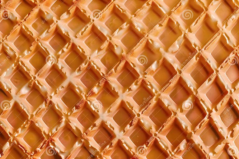 Seamless Pattern of Brown Sugar Waffle Texture Stock Illustration ...