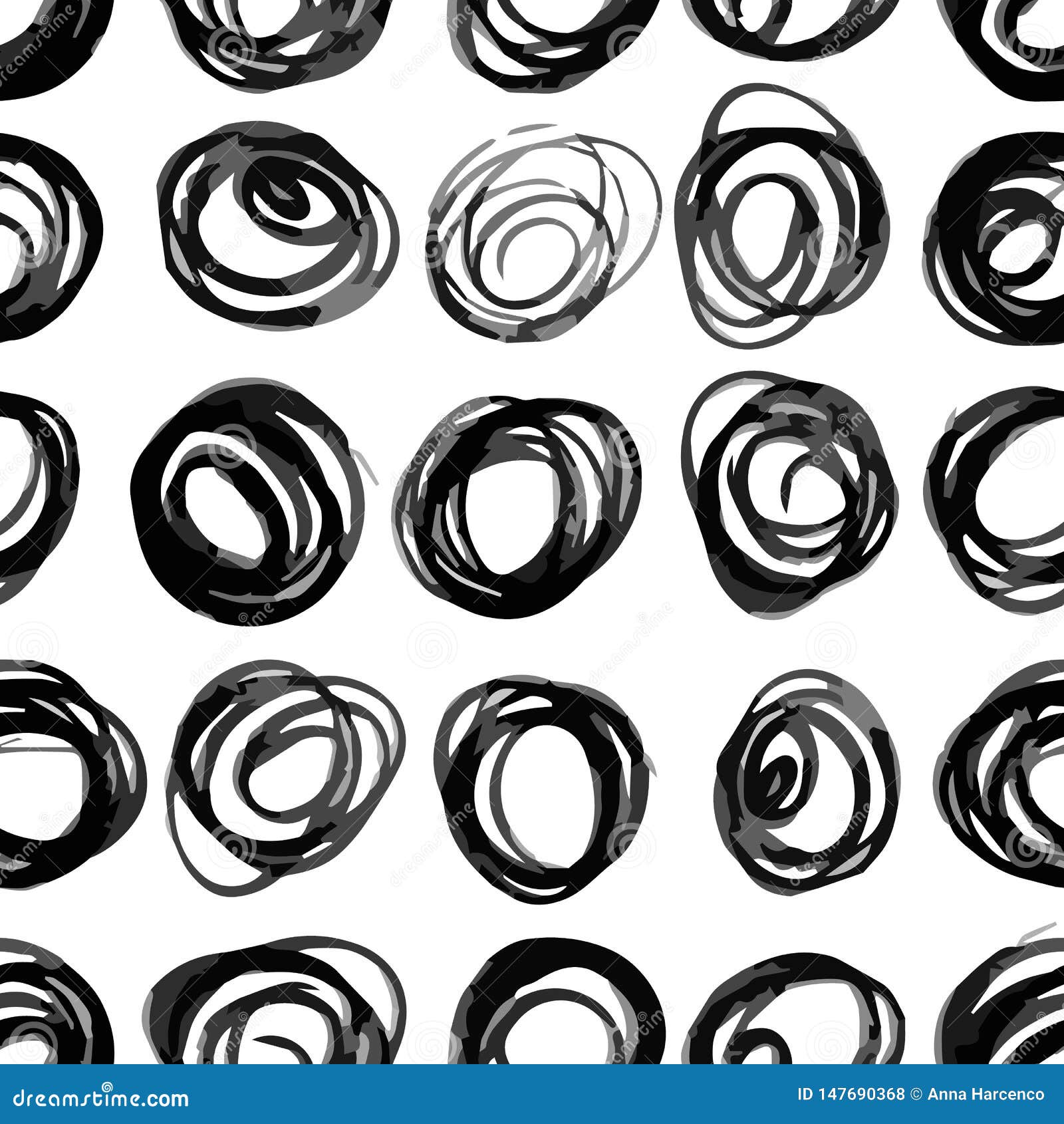 Seamless Pattern with Brushstroke. Handmade Splash and Strokes ...