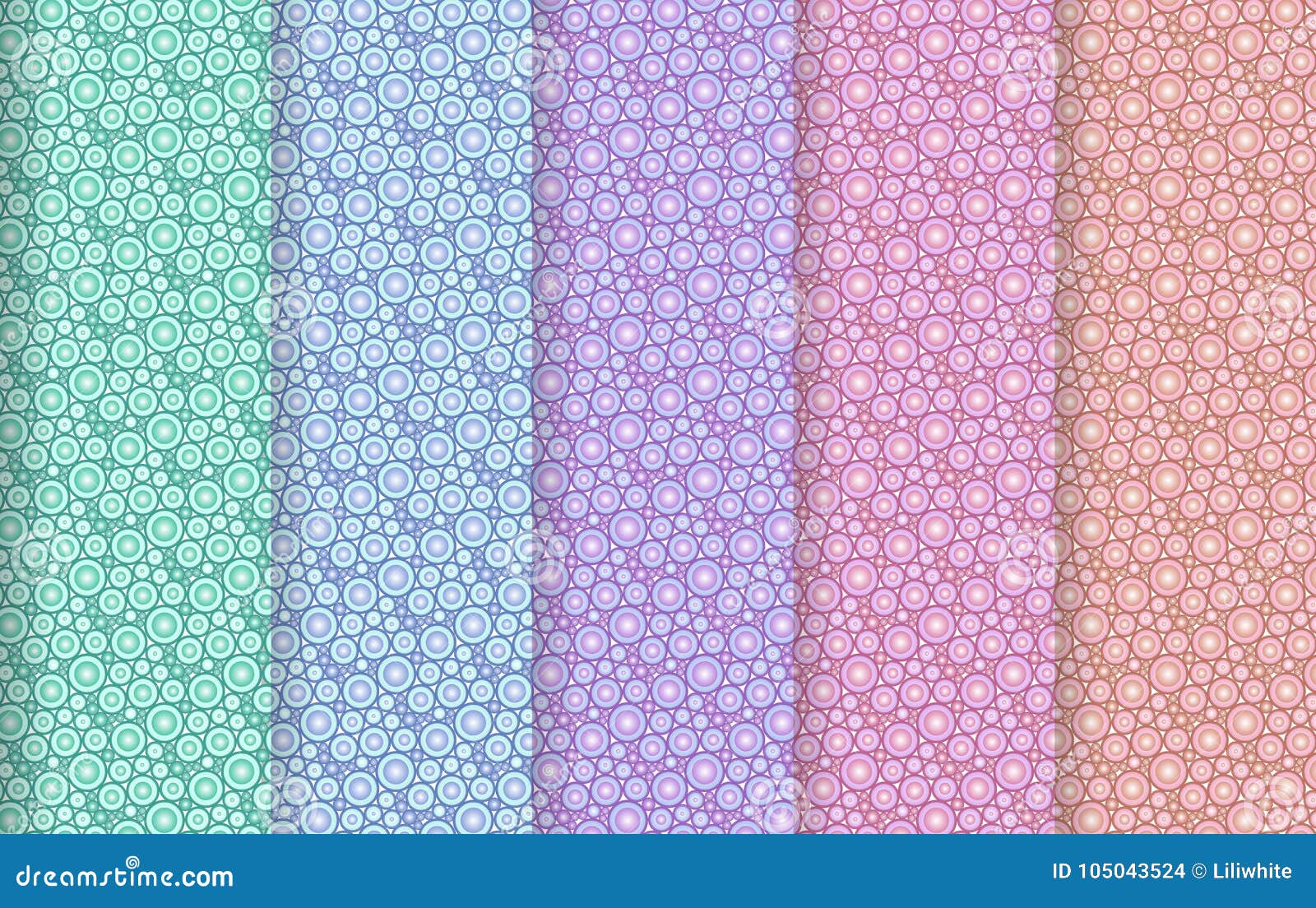Seamless Pattern with Bubble Texture in Five Paste Stock Vector ...