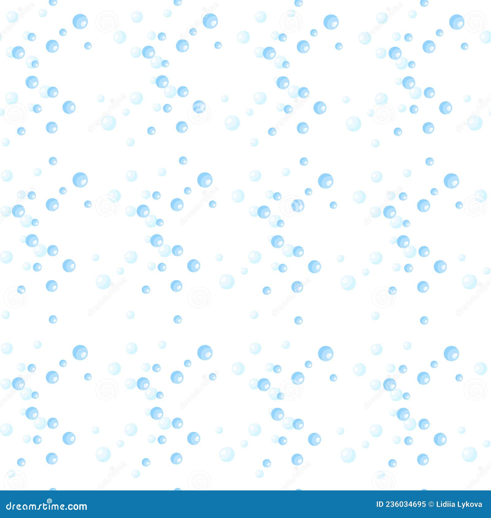 Seamless Pattern Bubbles Isolated on White Background. Flat Texture of ...