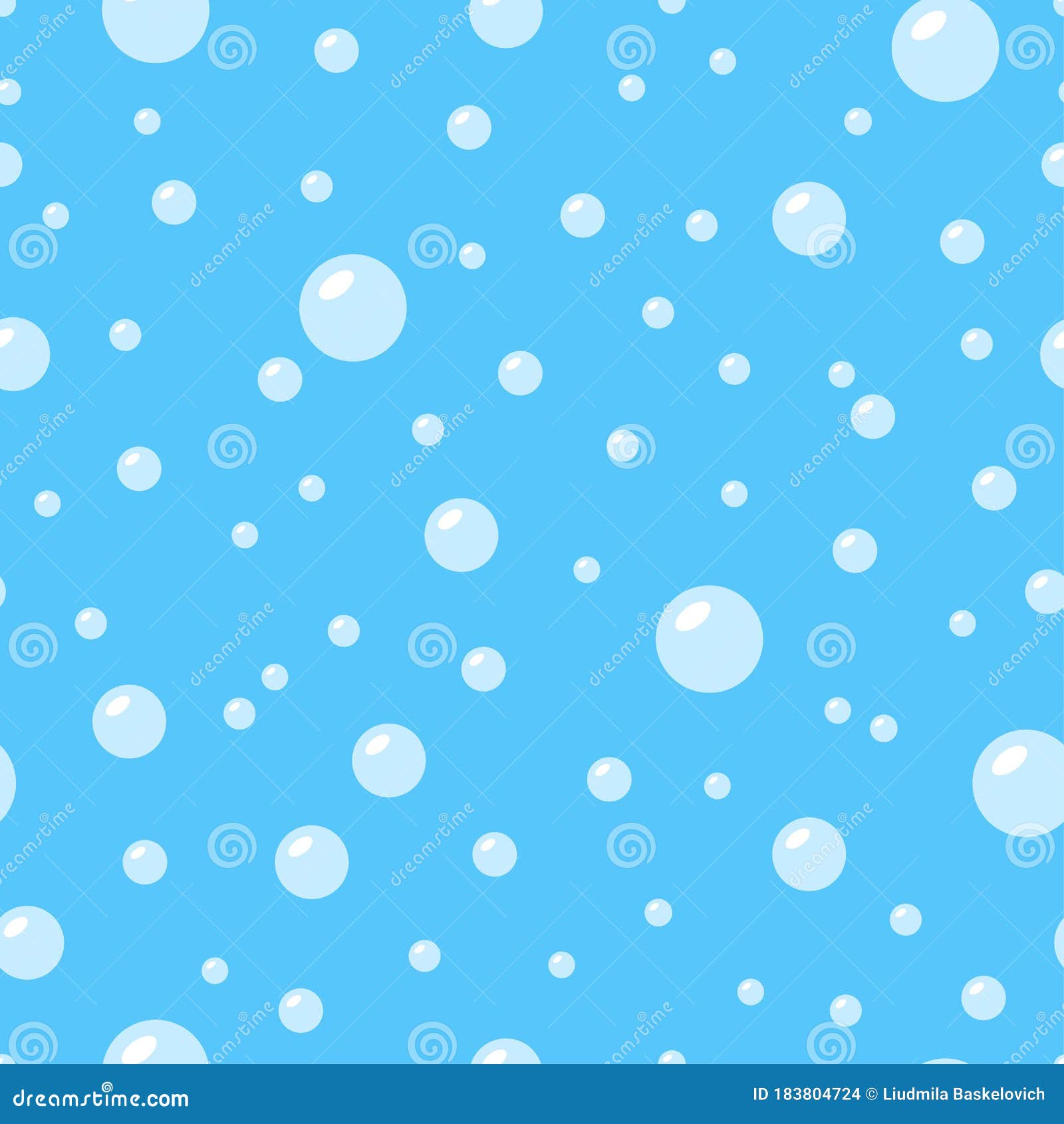 Seamless Pattern with Bubbles. Vector Illustration Stock Vector ...