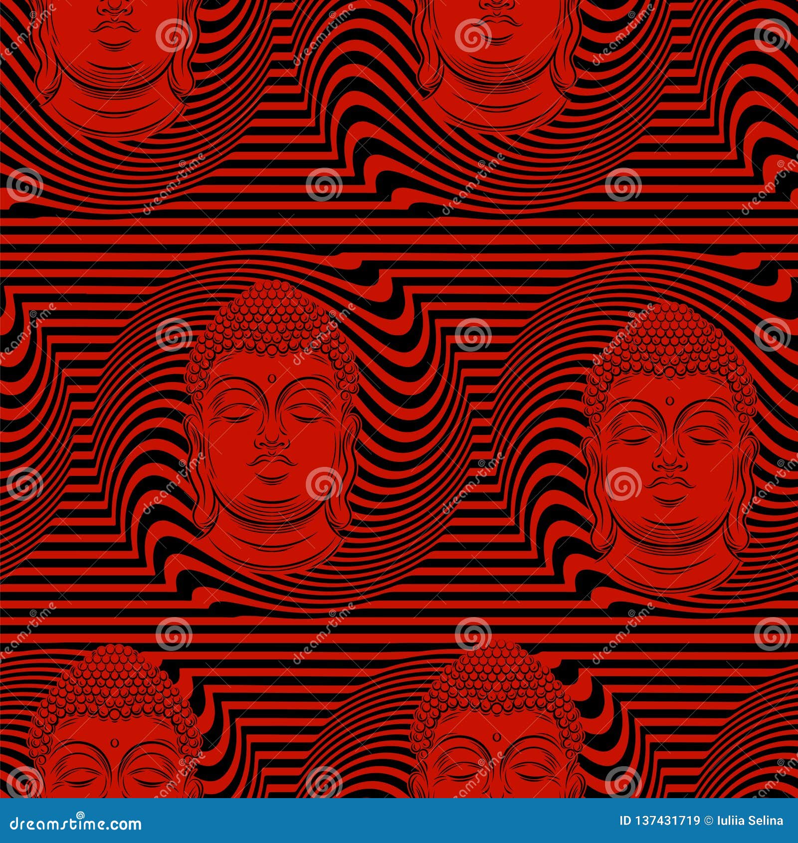 Head Smiling Buddha Pattern Stock Vector - Illustration of icon, indian ...