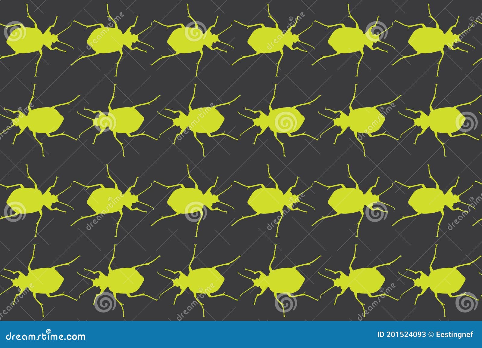 Seamless Pattern with Bugs. Endless Background with Beetles Stock Vector - Illustration of ...