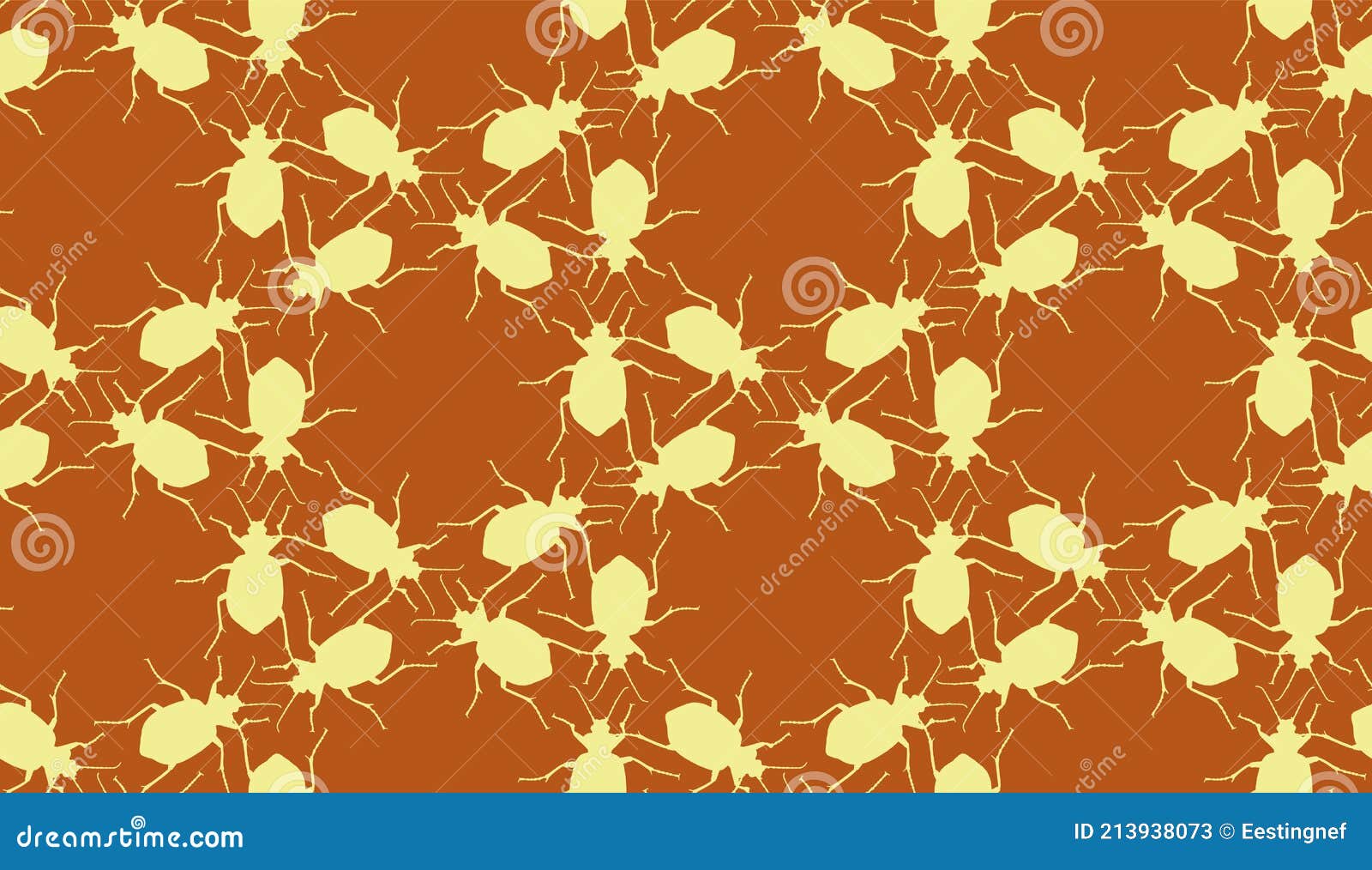 Seamless Pattern with Bugs. Endless Background with Beetles Stock Vector - Illustration of ...