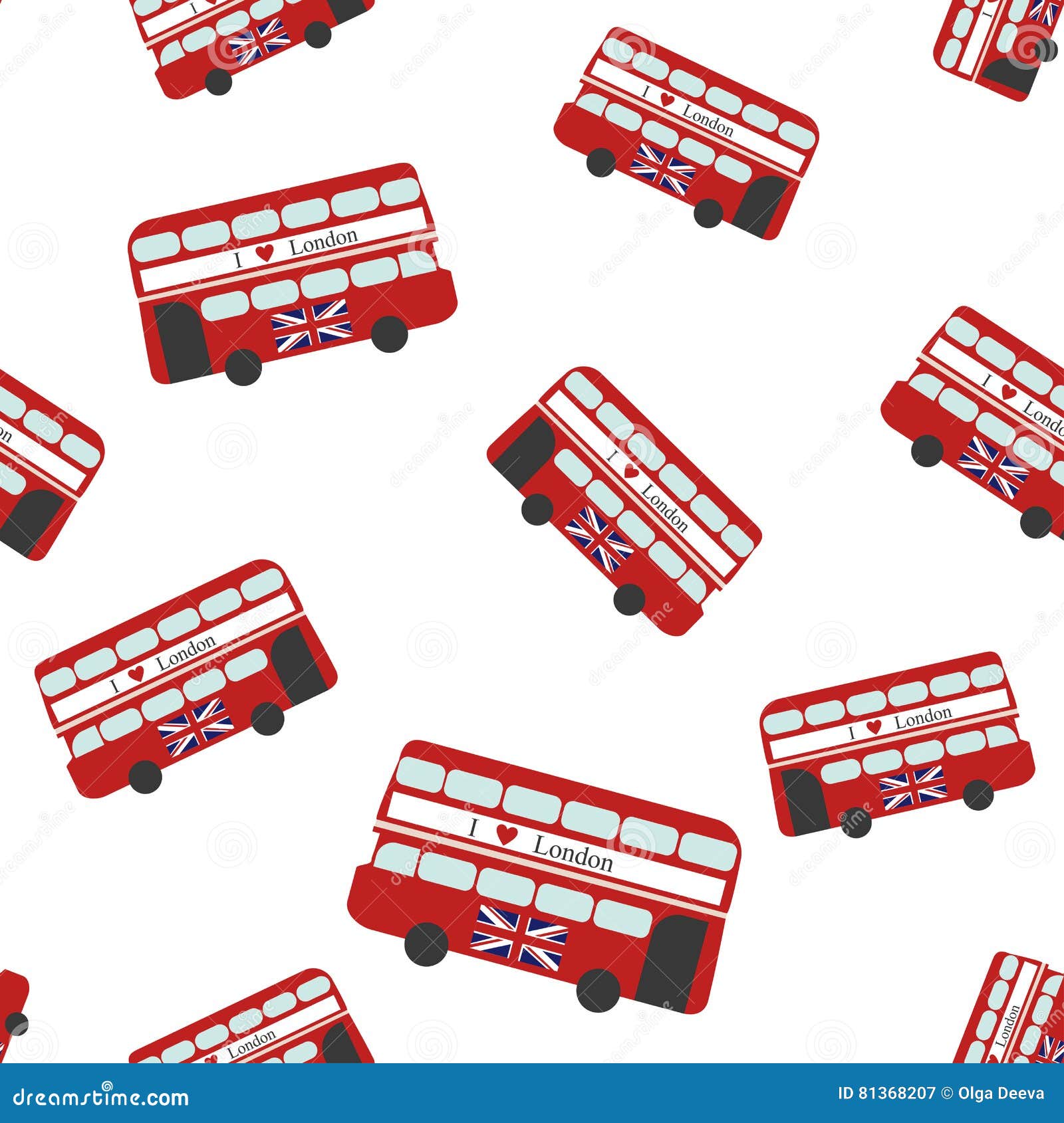 Seamless Pattern with Bus stock vector. Illustration of double - 81368207