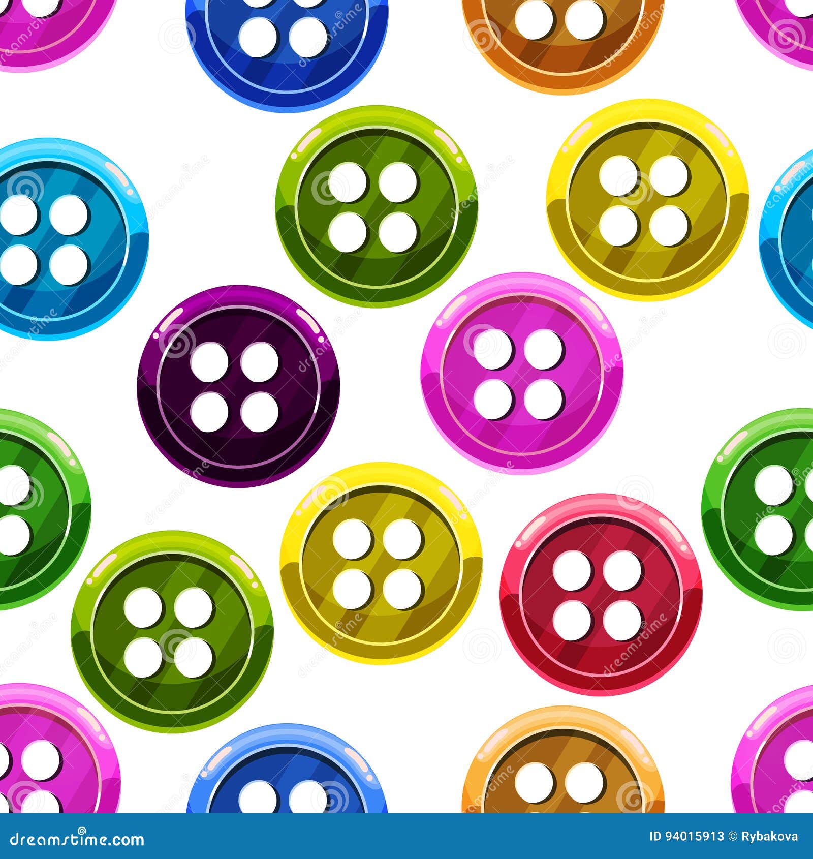 Seamless Pattern with Button Stock Vector - Illustration of element ...