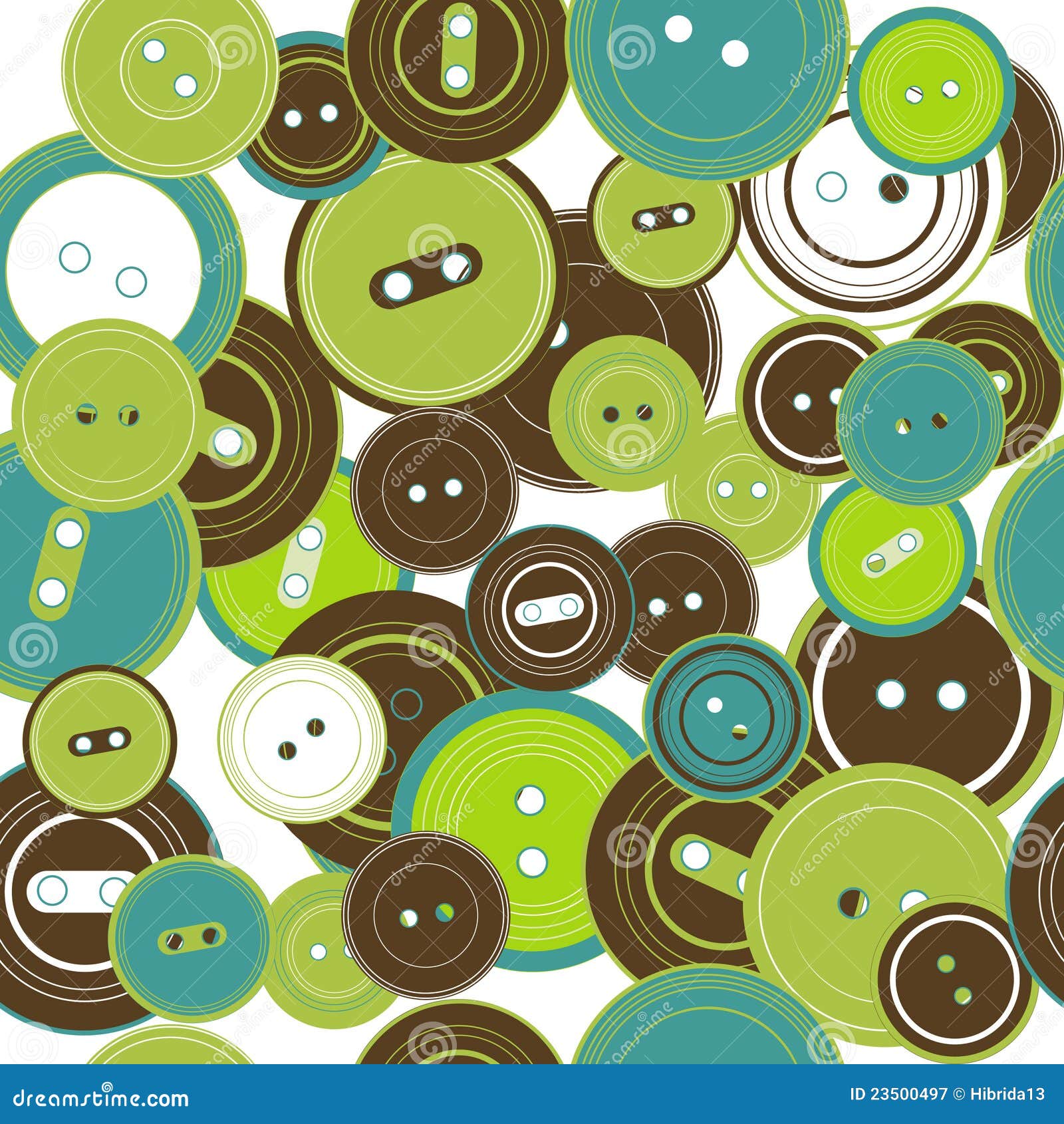 Seamless Pattern with Buttons Stock Illustration - Illustration of ...