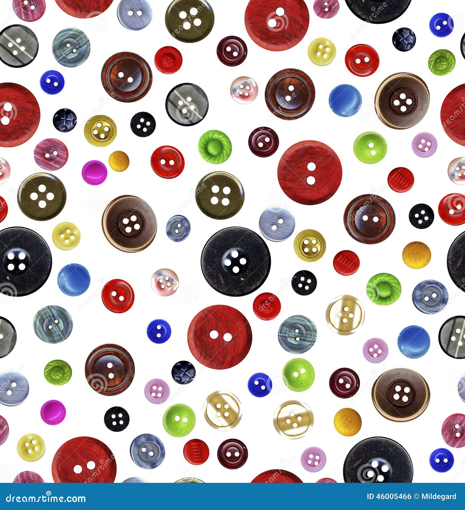 Seamless Pattern with Buttons Stock Illustration - Illustration of ...