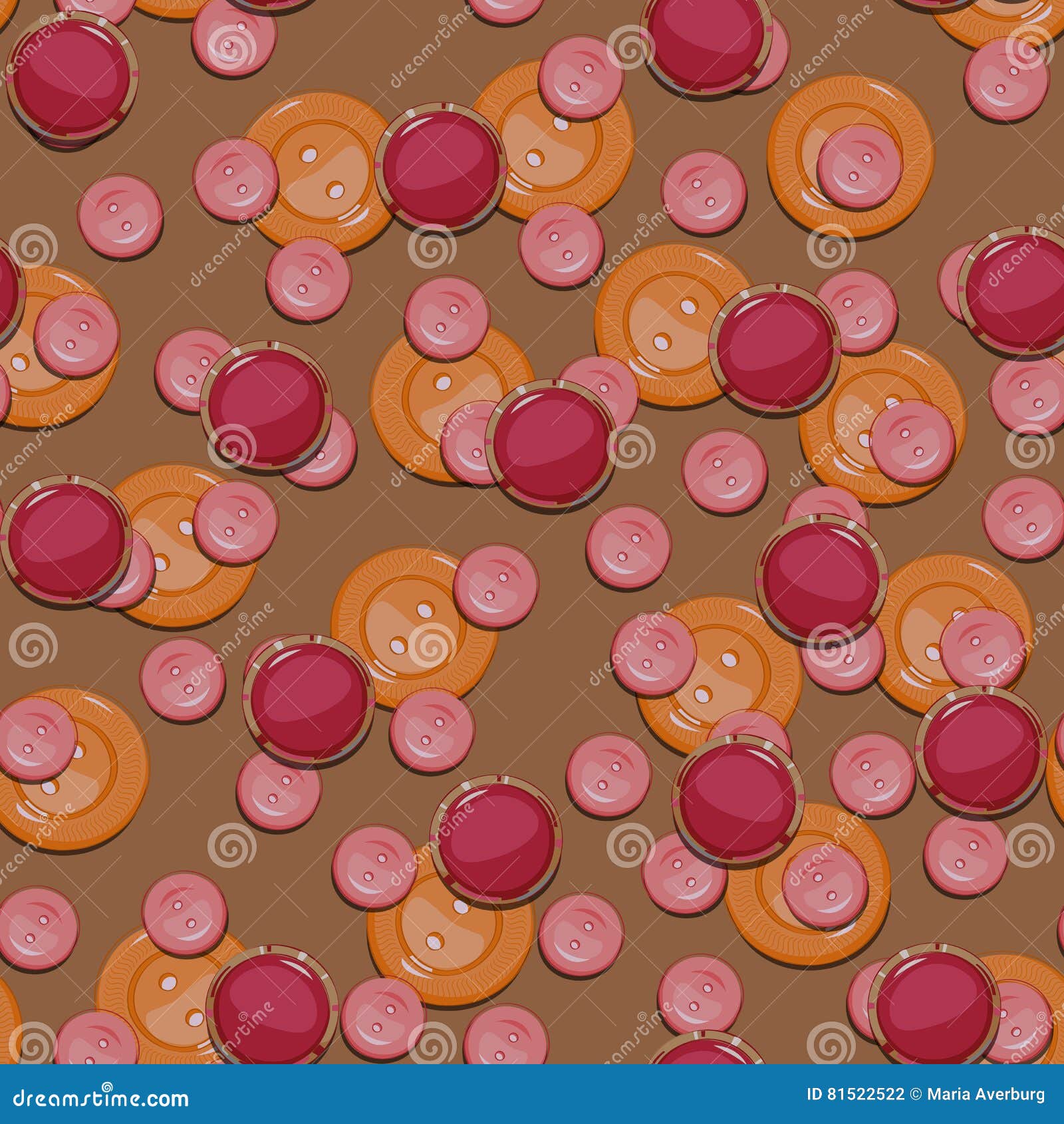 Seamless Pattern with Buttons. Vector Illustration Stock Vector ...