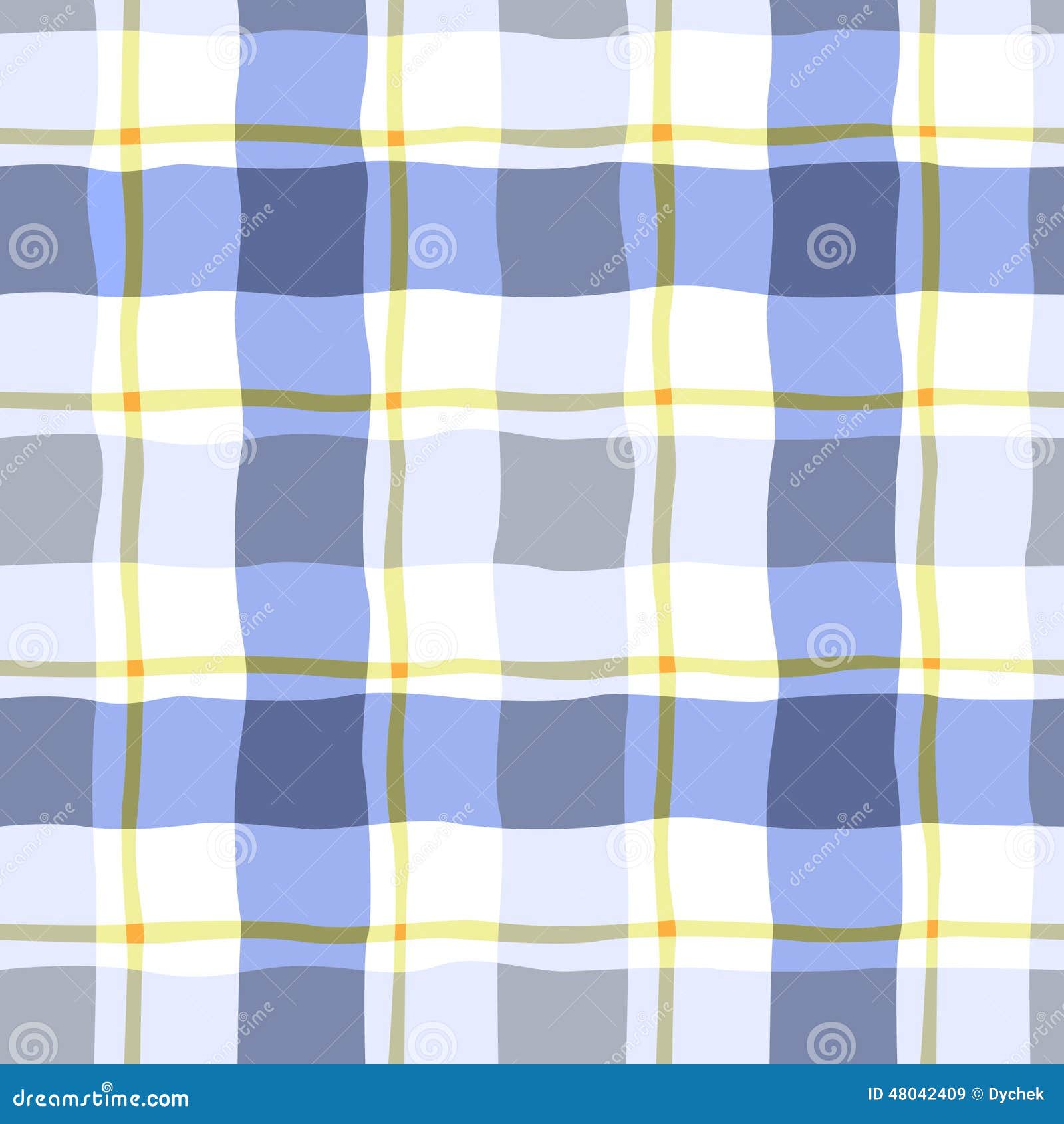 Seamless Pattern in a Cage in Blue Color. Stock Vector - Illustration ...