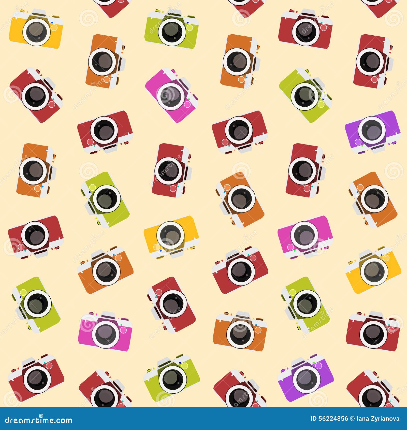 Seamless Pattern with Camera. Vector Illustration Stock Vector ...