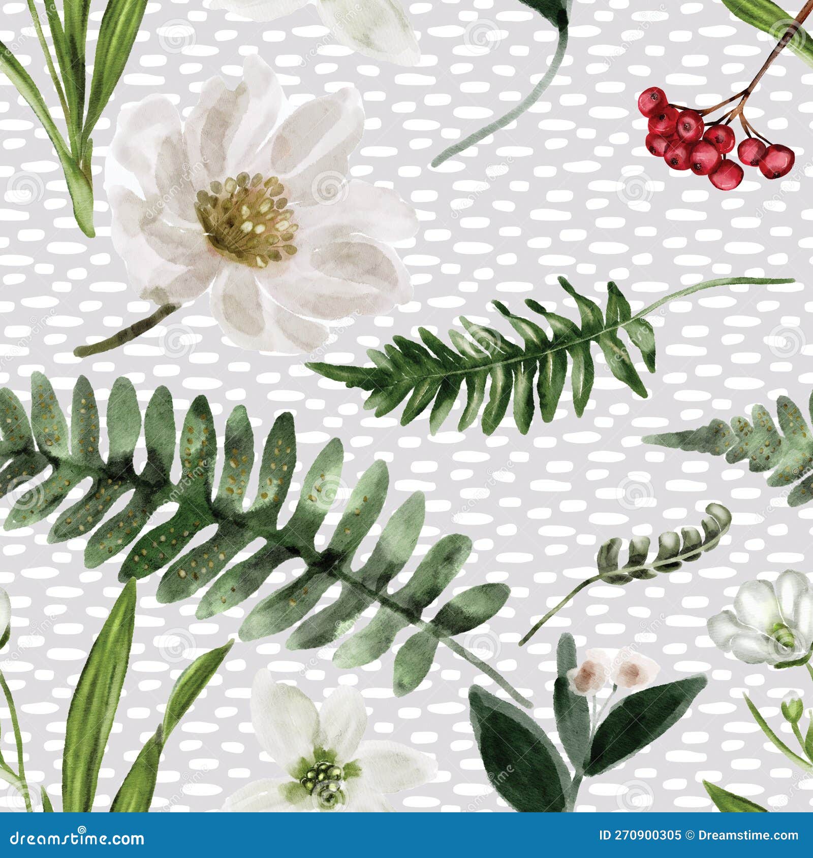 Seamless Repeating Pattern Hand-drawn Floral Flower Blossom Stock Image ...