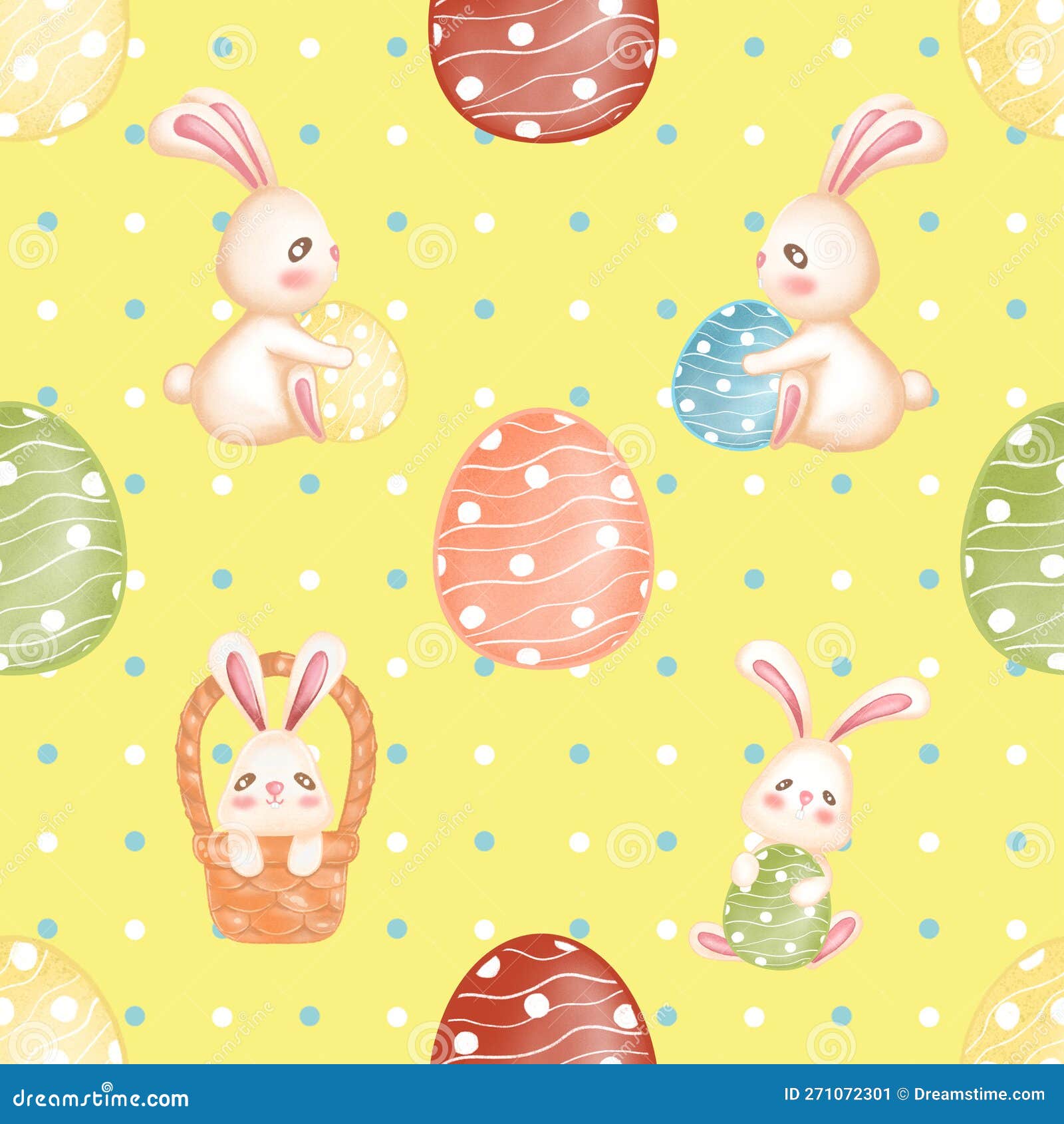 Seamless Repeating Pattern Celebrating Festive Easter during Spring ...
