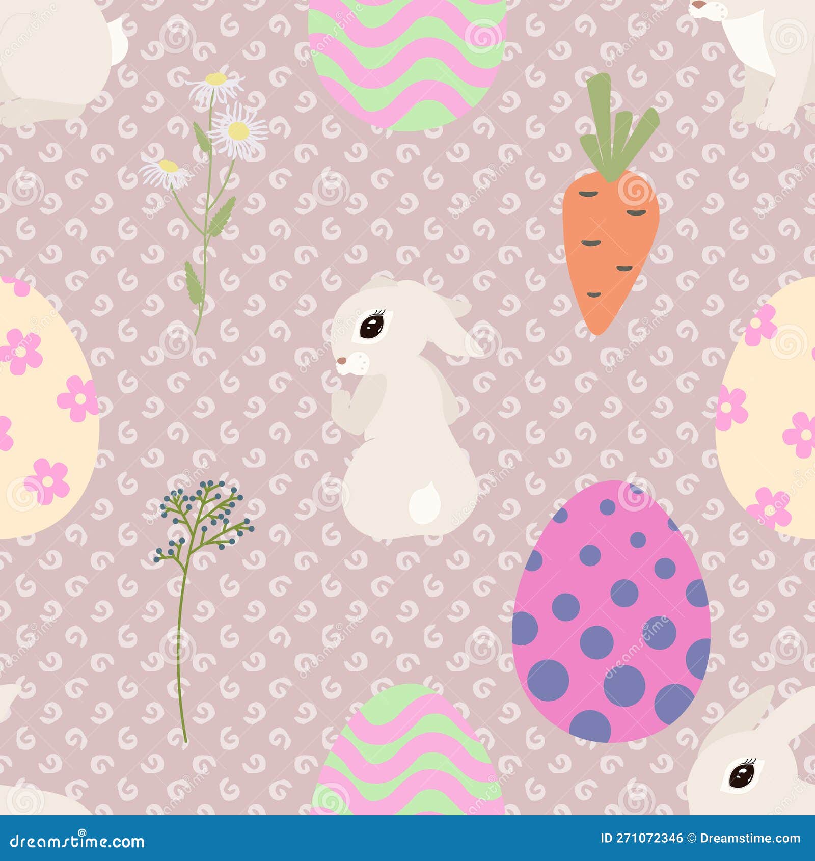 Seamless Repeating Pattern Celebrating Festive Easter during Spring ...