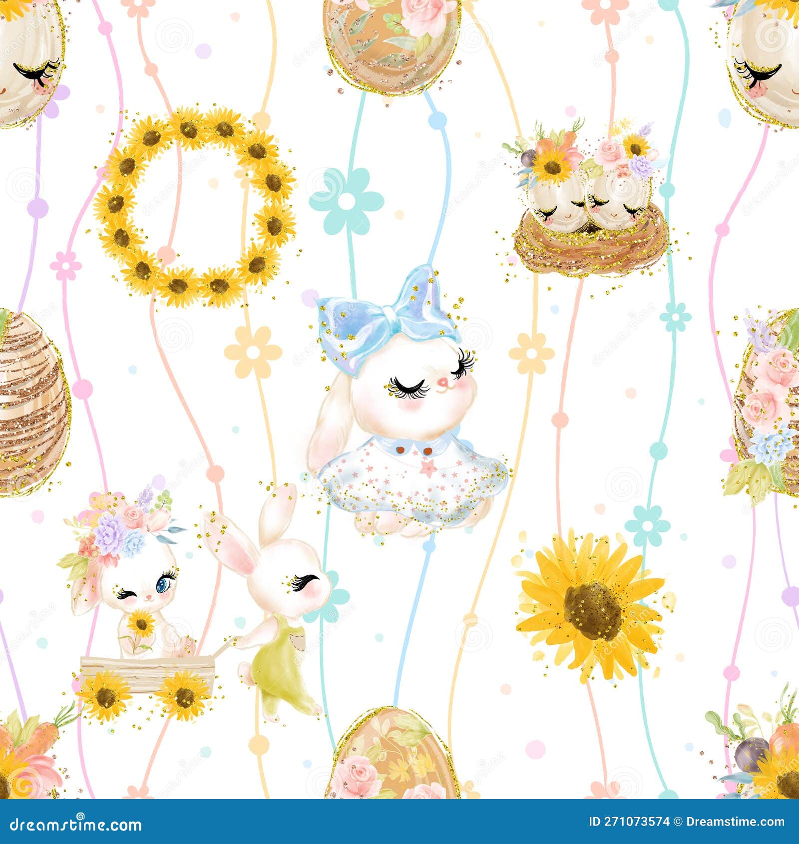 Seamless Repeating Pattern Celebrating Festive Easter during Spring ...