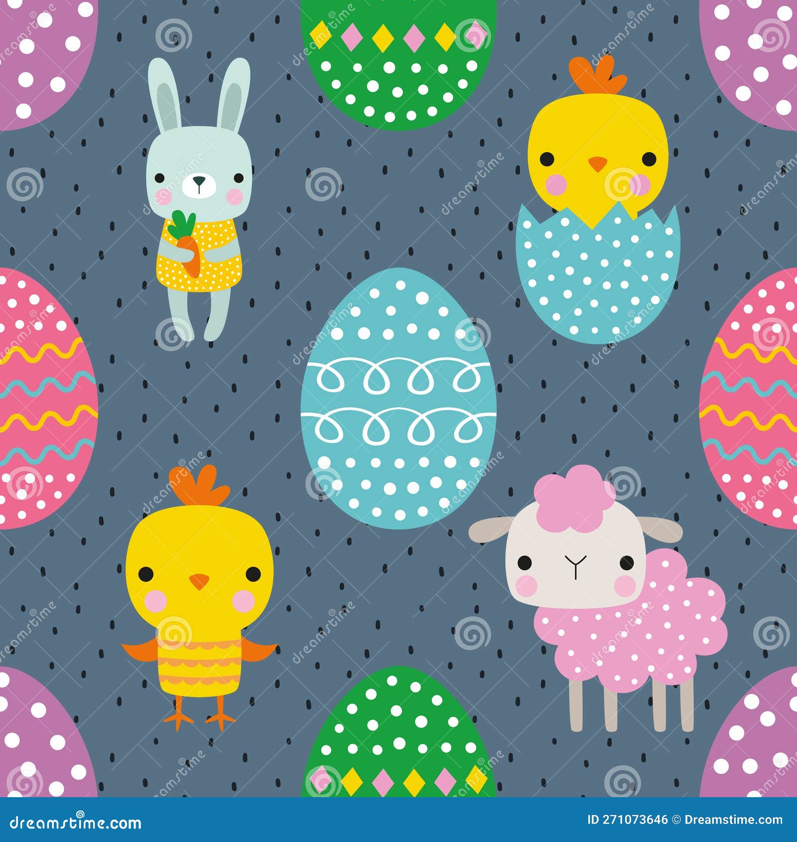 Seamless Repeating Pattern Celebrating Festive Easter during Spring ...
