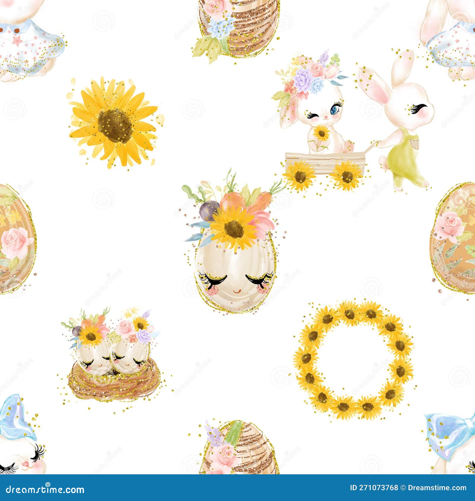 Seamless Repeating Pattern Celebrating Festive Easter during Spring ...