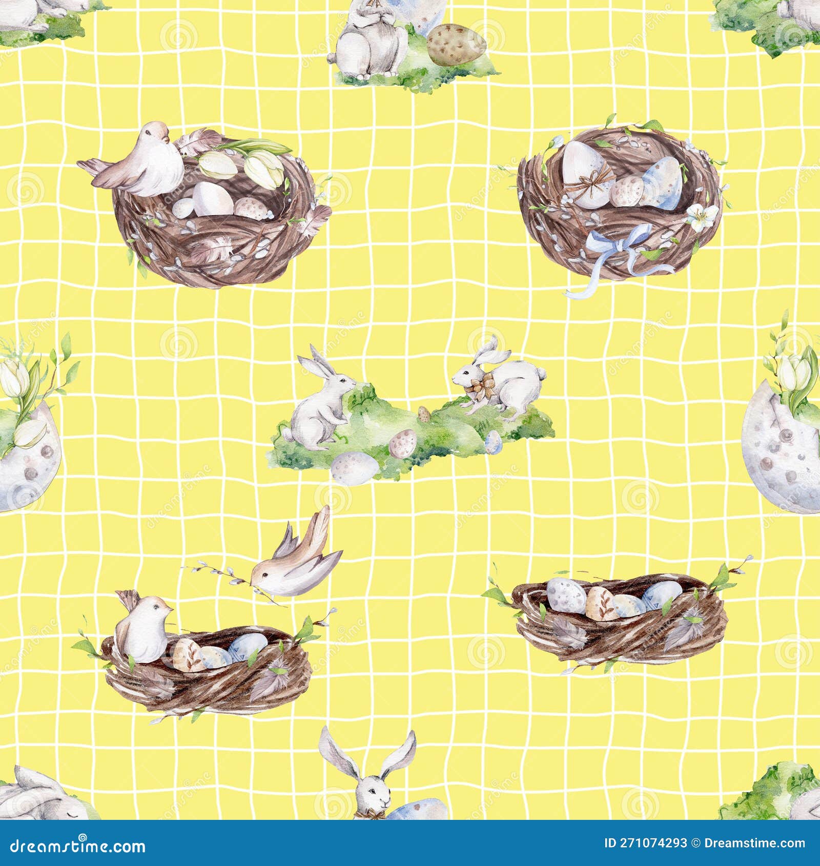 Seamless Repeating Pattern Celebrating Festive Easter during Spring ...