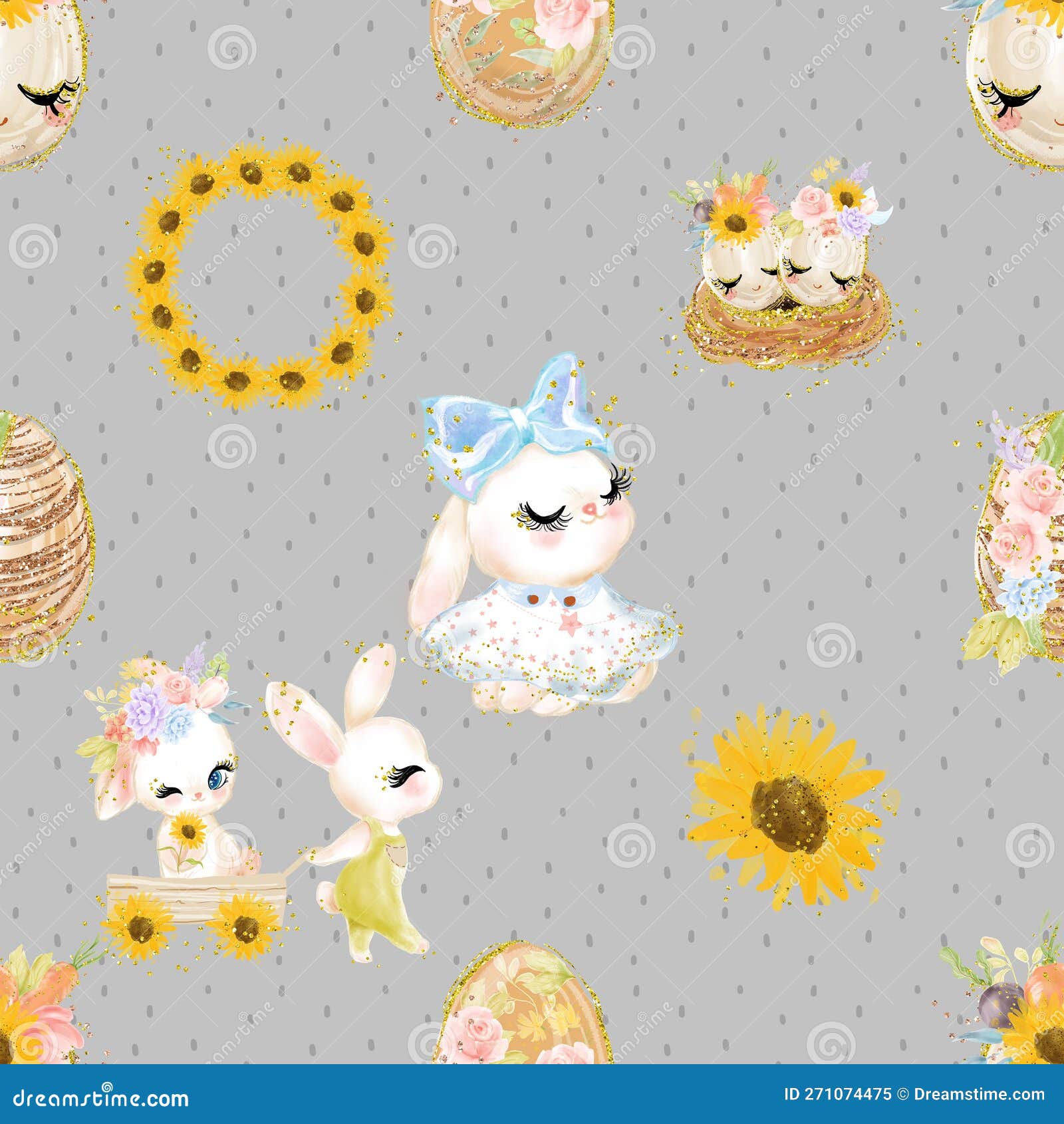 Seamless Repeating Pattern Celebrating Festive Easter during Spring ...