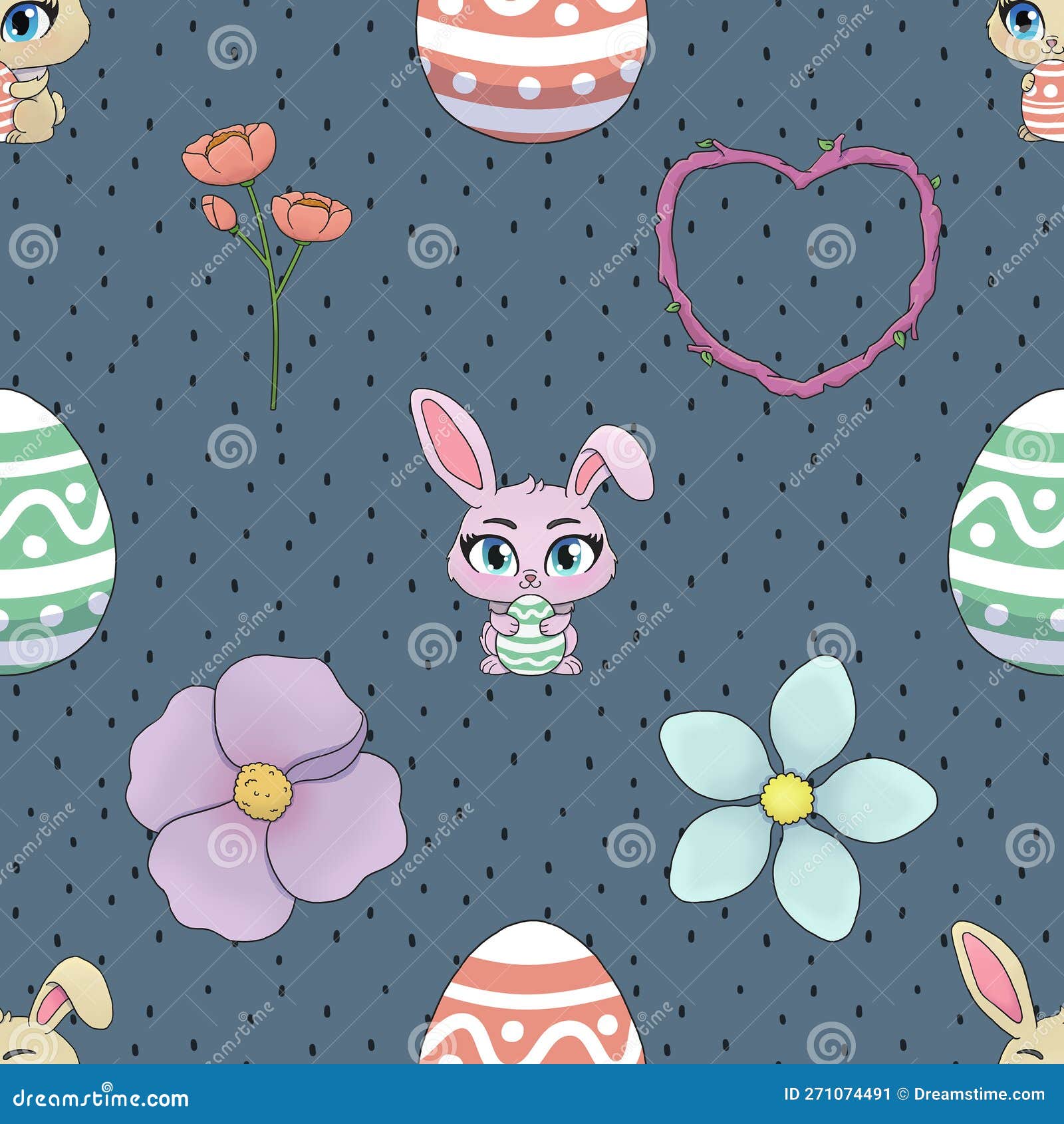 Seamless Repeating Pattern Celebrating Festive Easter during Spring ...