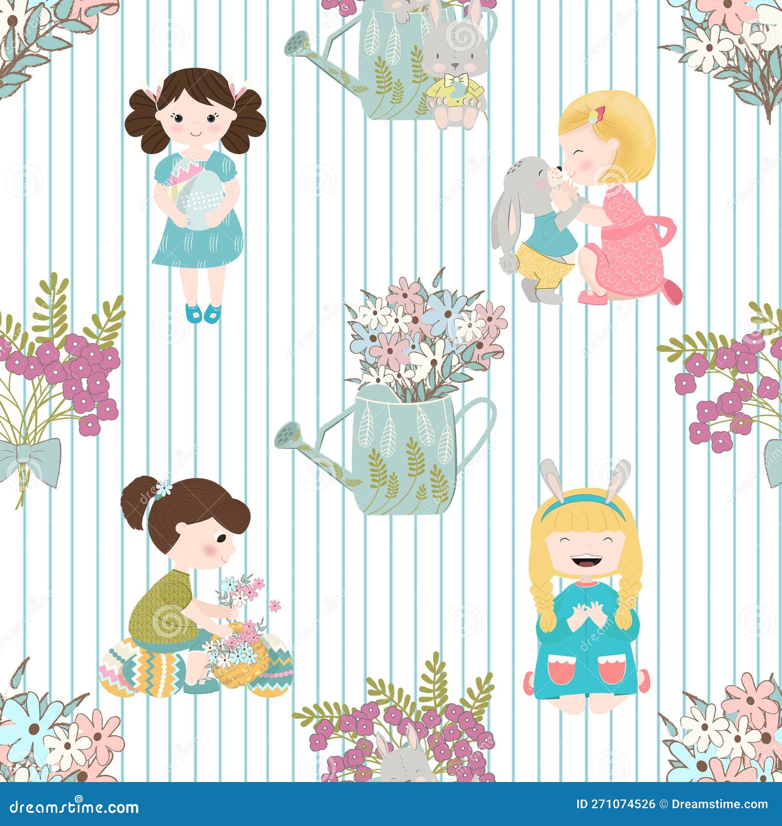 Seamless Repeating Pattern Celebrating Festive Easter during Spring ...