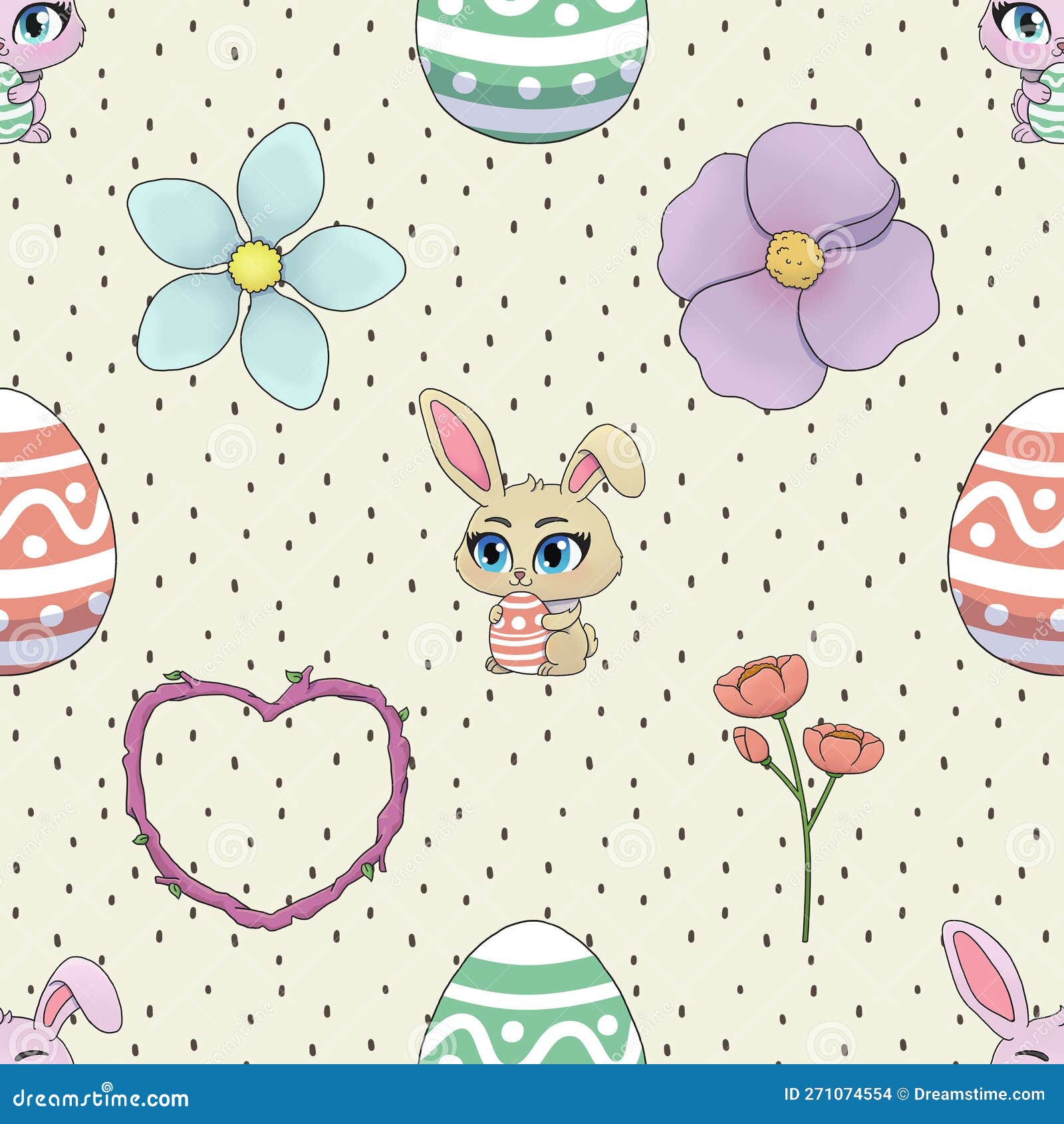 Seamless Repeating Pattern Celebrating Festive Easter during Spring ...