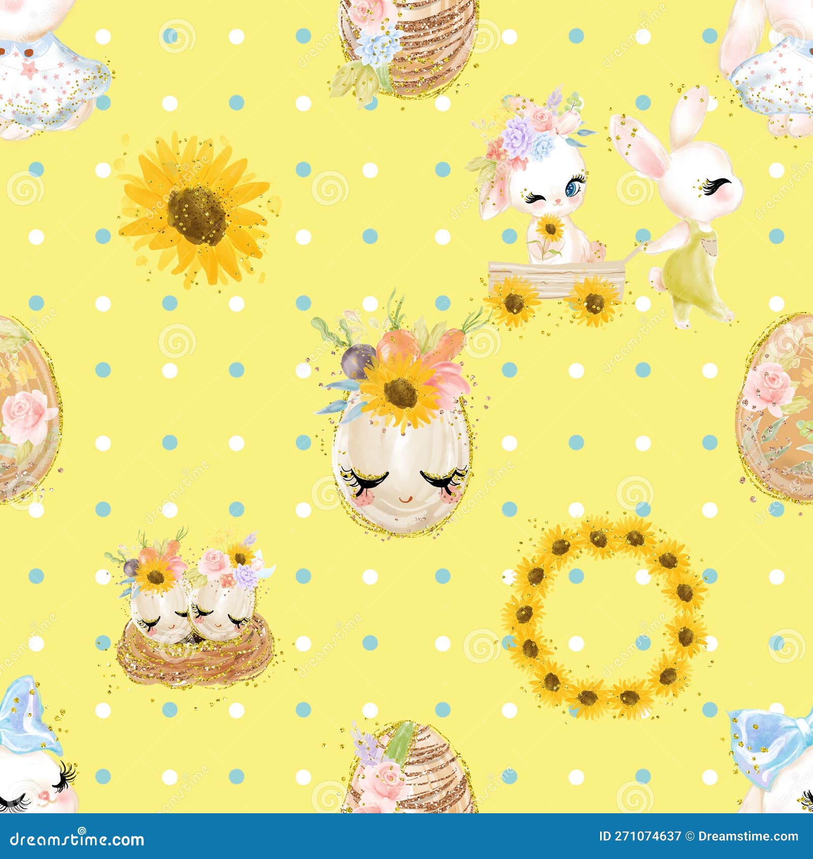 Seamless Repeating Pattern Celebrating Festive Easter during Spring ...