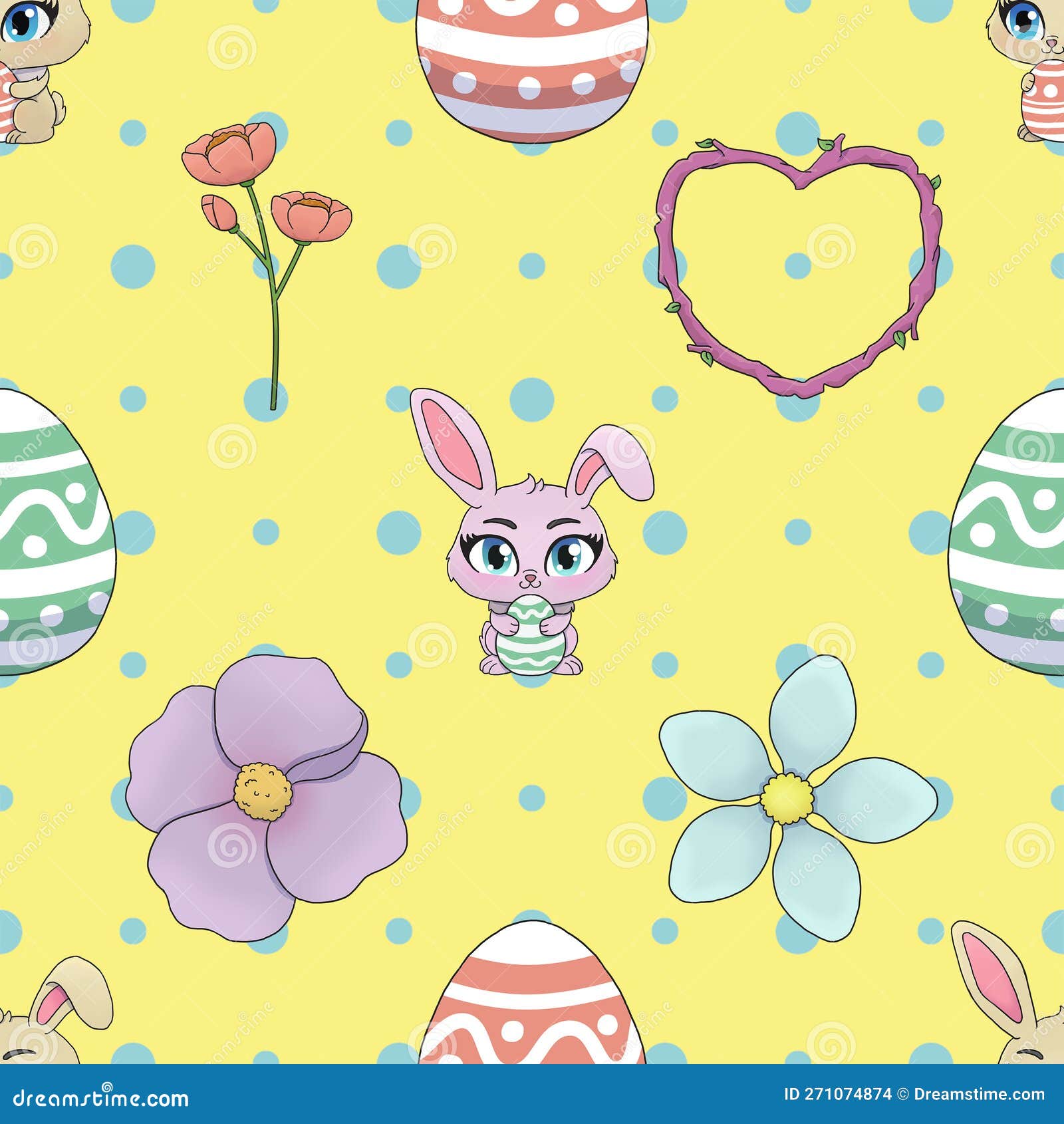 Seamless Repeating Pattern Celebrating Festive Easter during Spring ...