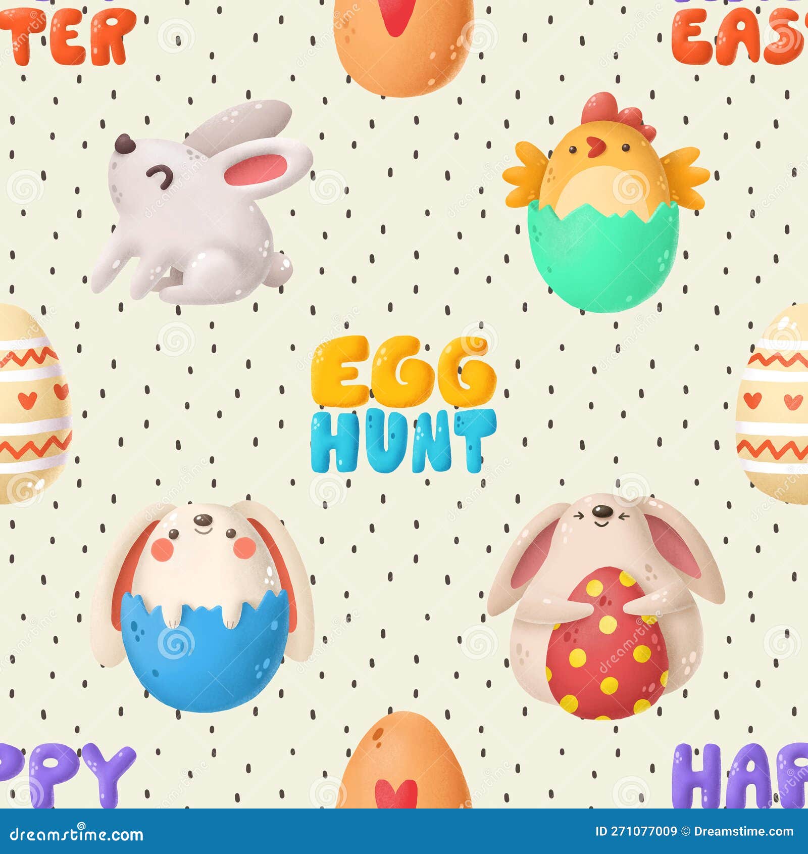 Seamless Repeating Pattern Celebrating Festive Easter during Spring ...