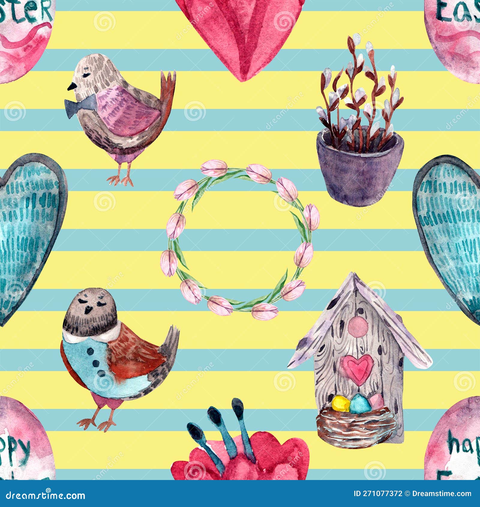 Seamless Repeating Pattern Celebrating Festive Easter during Spring ...