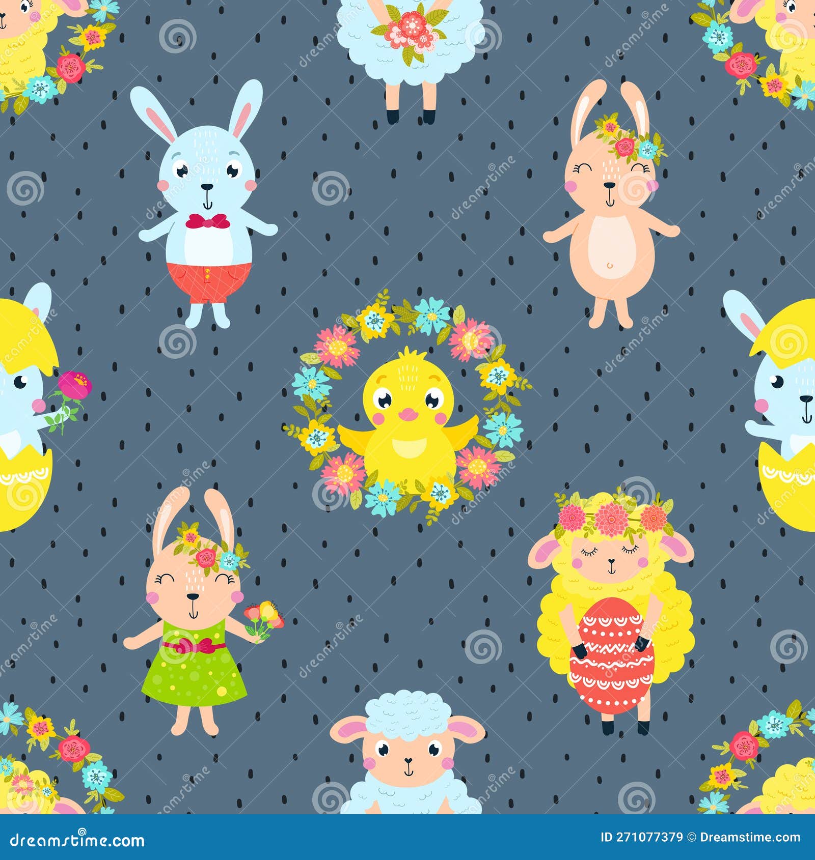 Seamless Repeating Pattern Celebrating Festive Easter during Spring ...