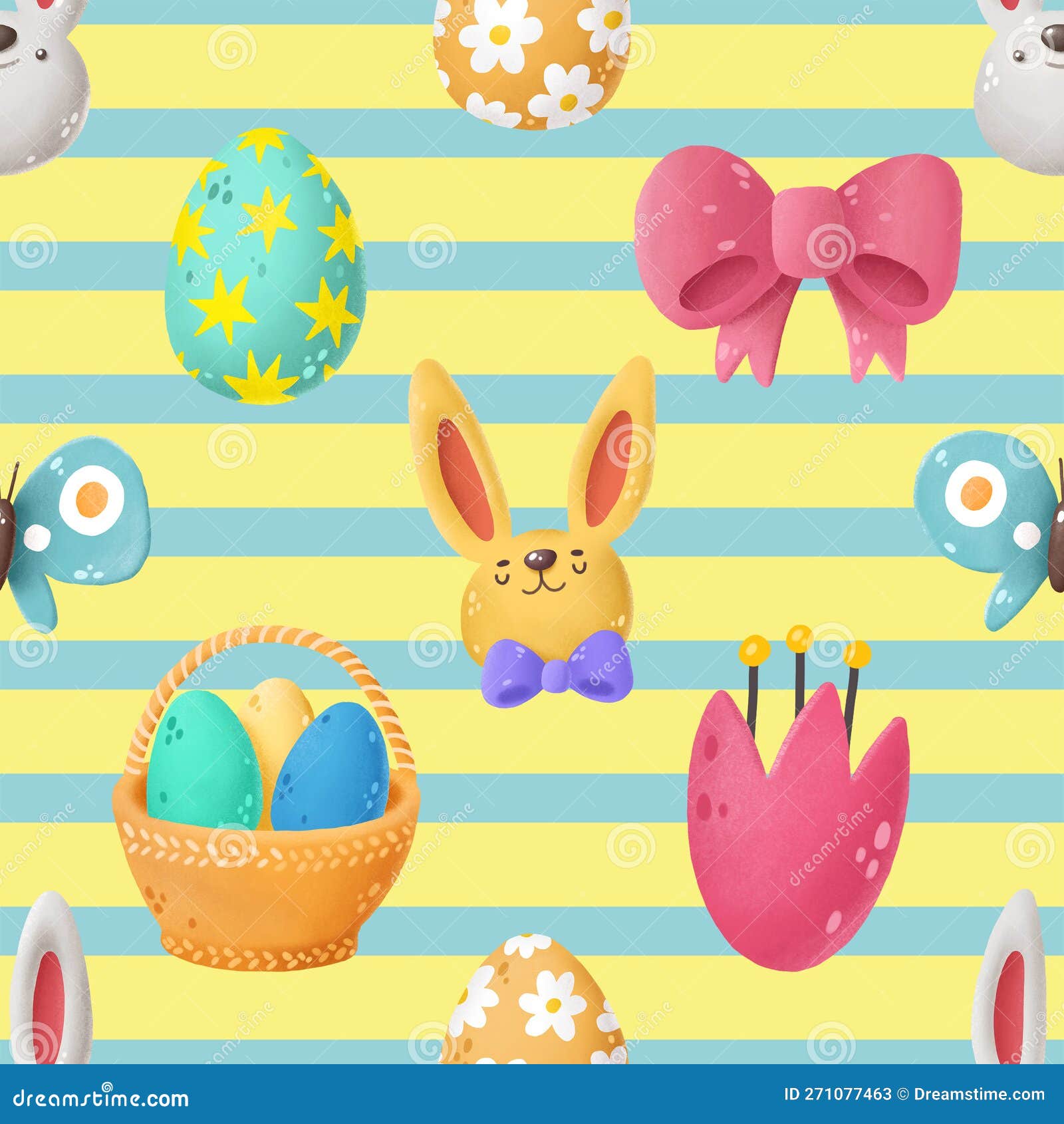 Seamless Repeating Pattern Celebrating Festive Easter during Spring ...