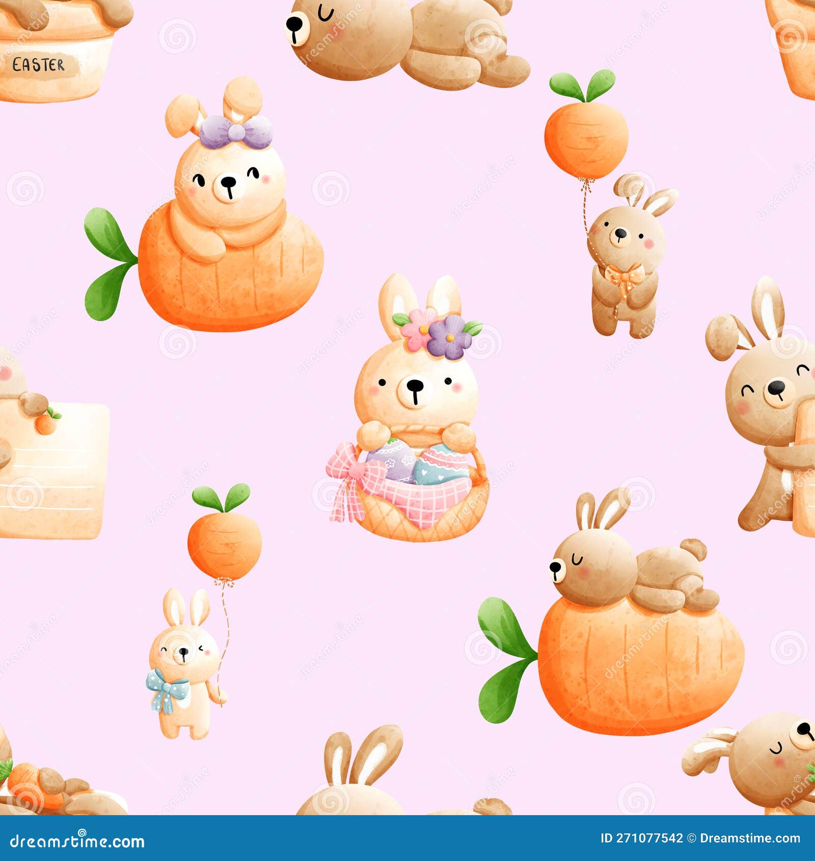 Seamless Repeating Pattern Celebrating Festive Easter during Spring ...