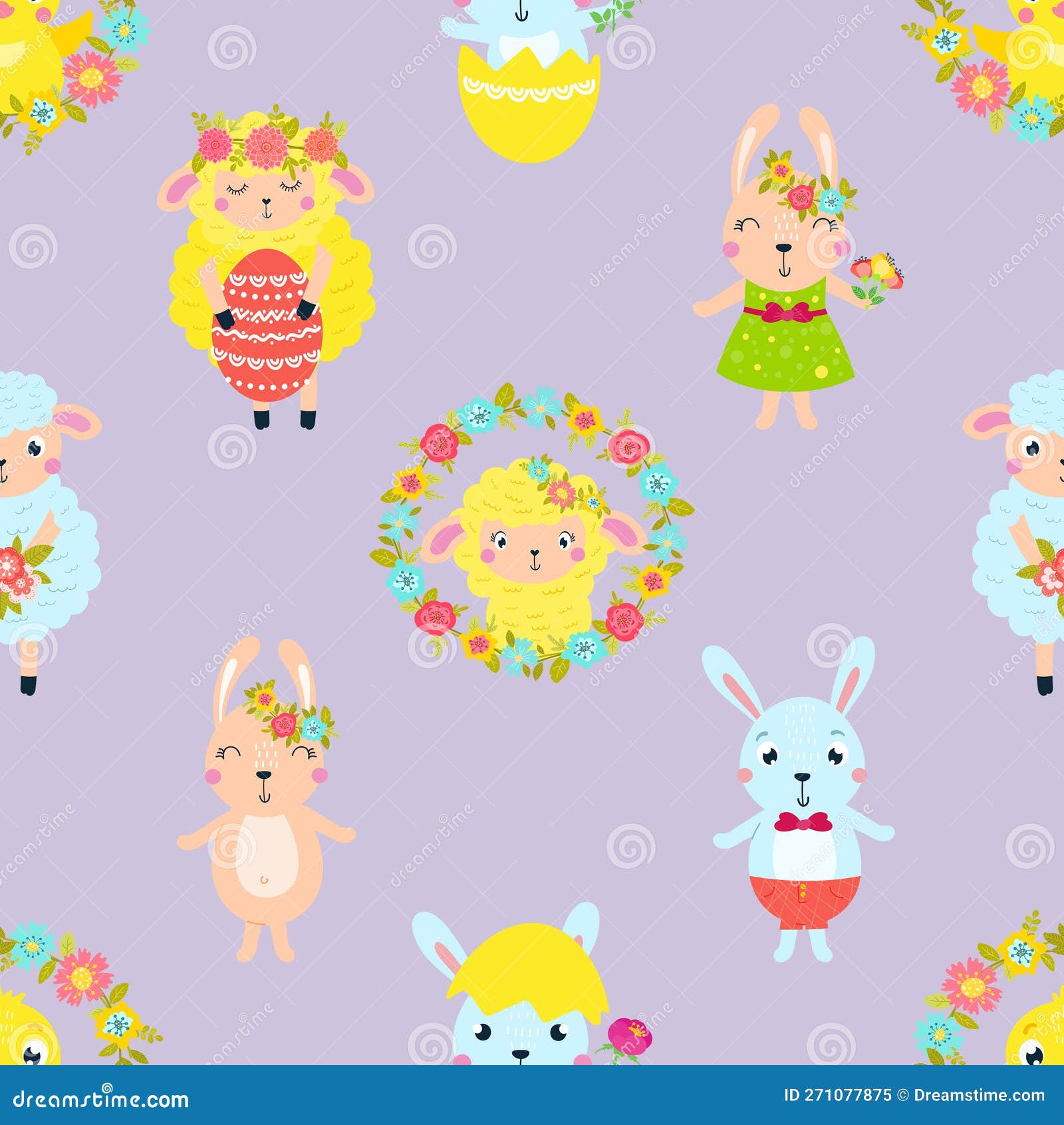 Seamless Repeating Pattern Celebrating Festive Easter during Spring ...