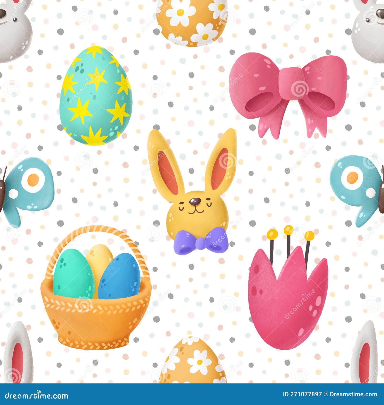 Seamless Repeating Pattern Celebrating Festive Easter during Spring ...