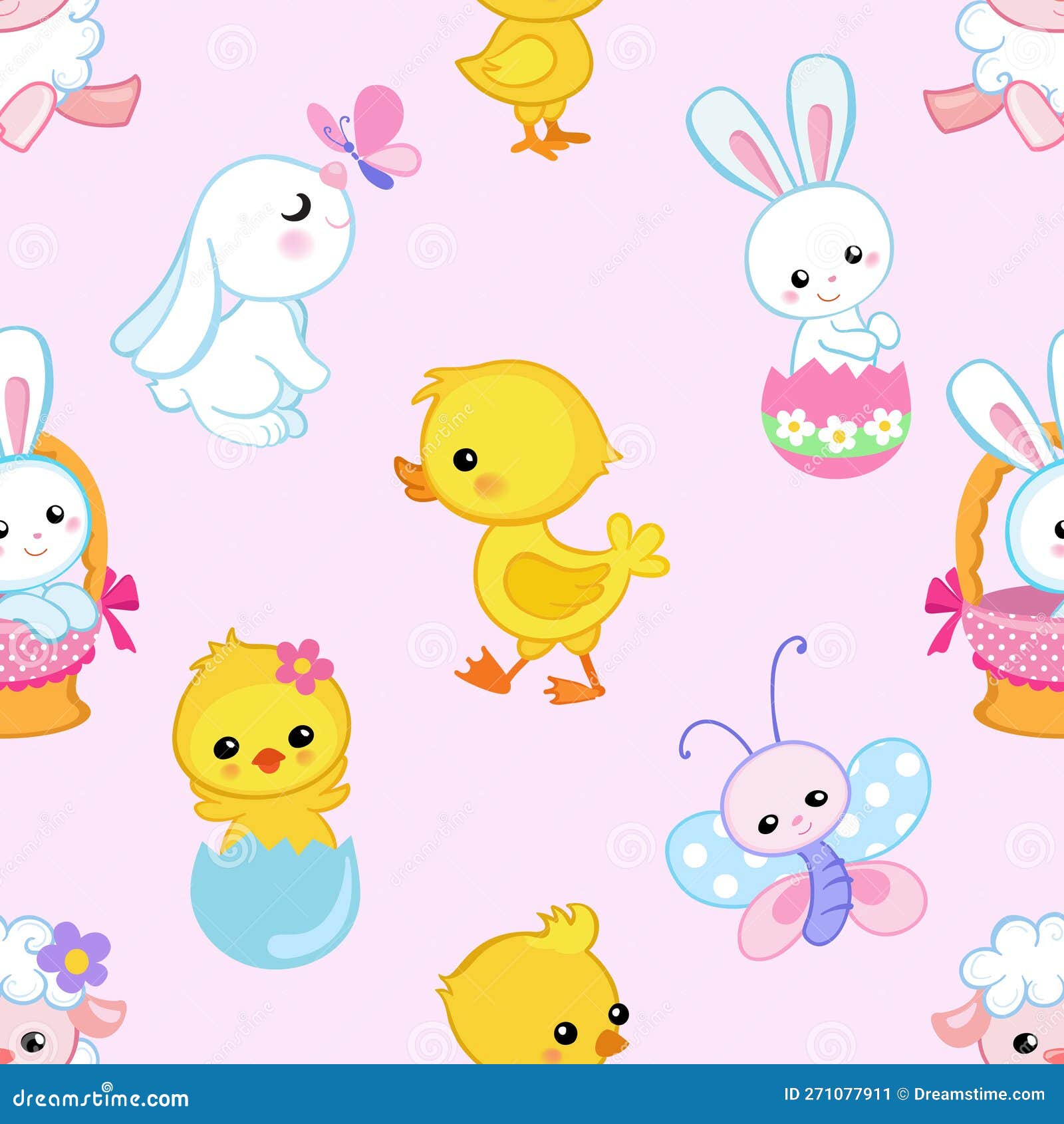 Seamless Repeating Pattern Celebrating Festive Easter during Spring ...