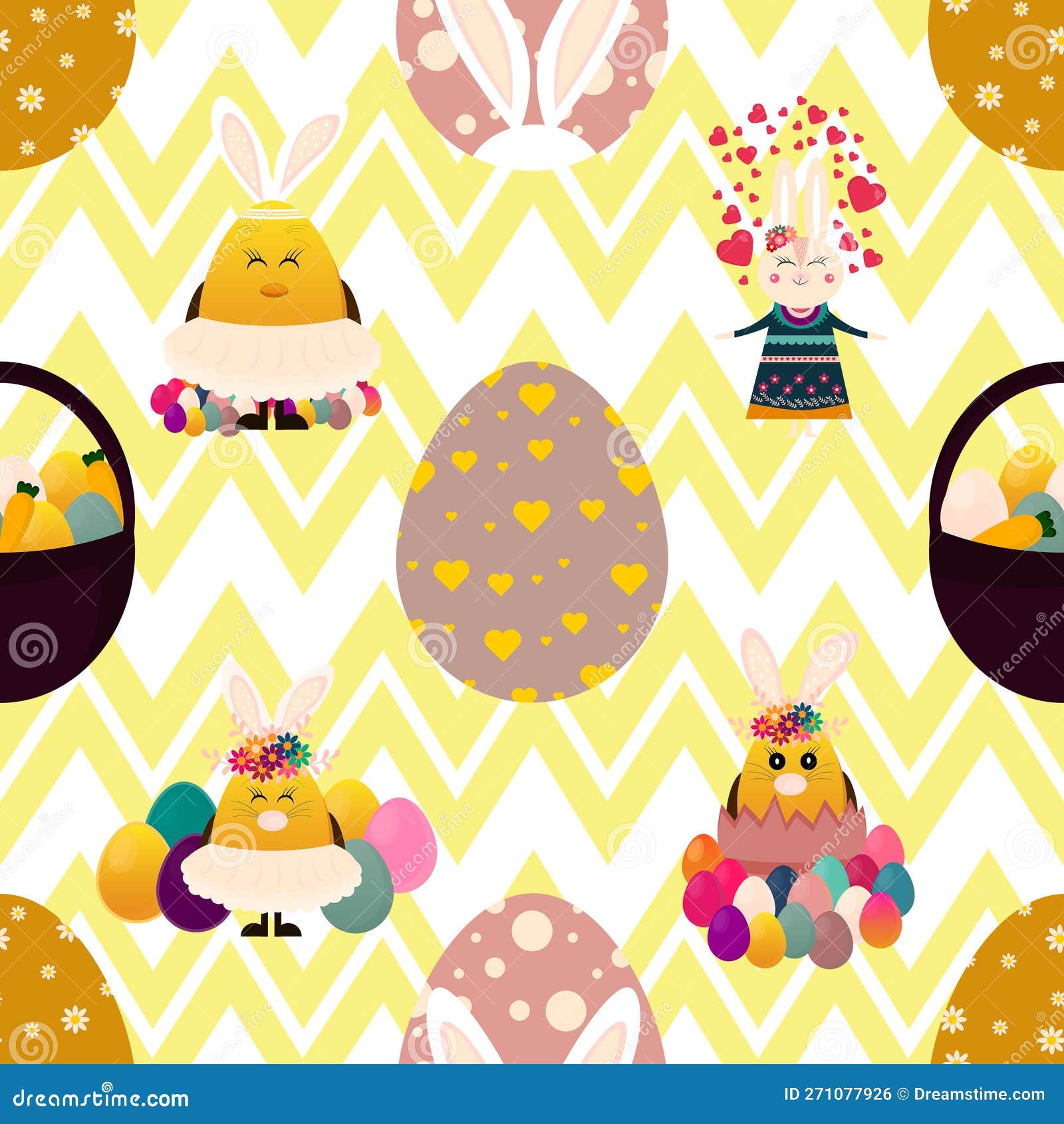 Seamless Repeating Pattern Celebrating Festive Easter during Spring ...